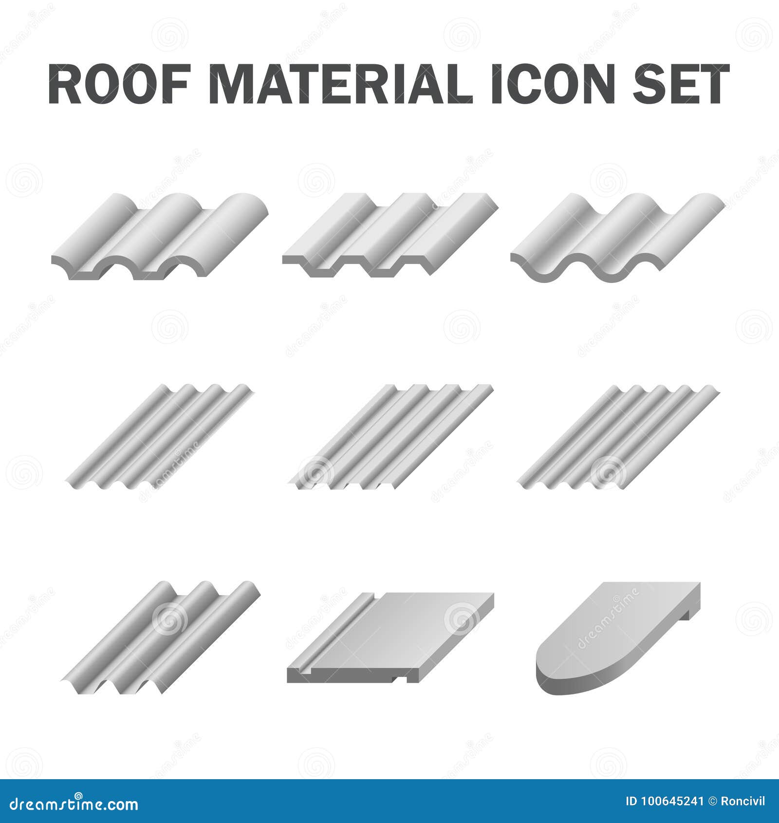 Icono Del Material Del Tejado Ilustración del Vector - Ilustración de ...