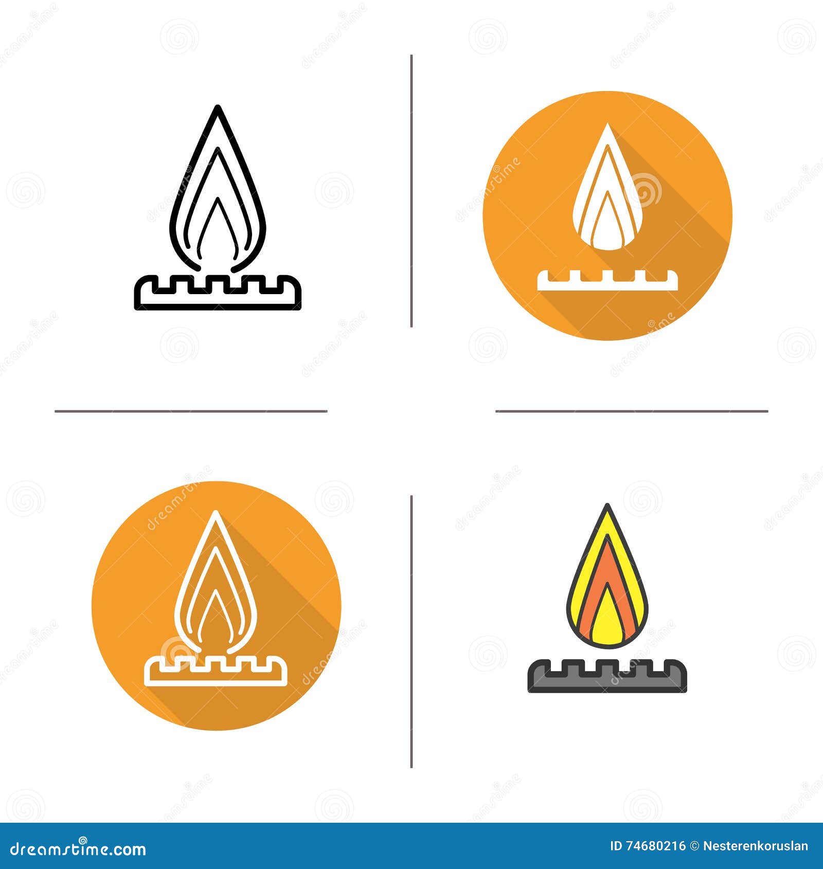 Icono del mechero de gas ilustración del vector. Ilustración de ...