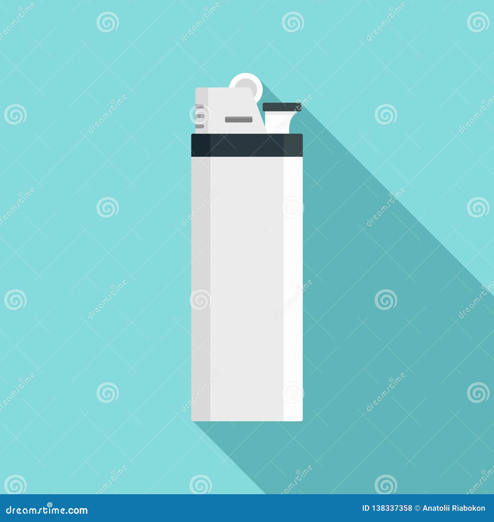 Icono Del Mechero, Estilo Plano Ilustración del Vector - Ilustración de ...