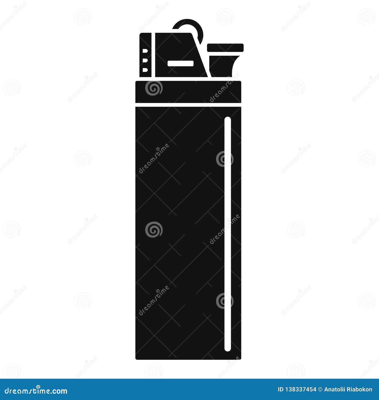 Icono Del Mechero, Estilo Simple Ilustración del Vector - Ilustración ...