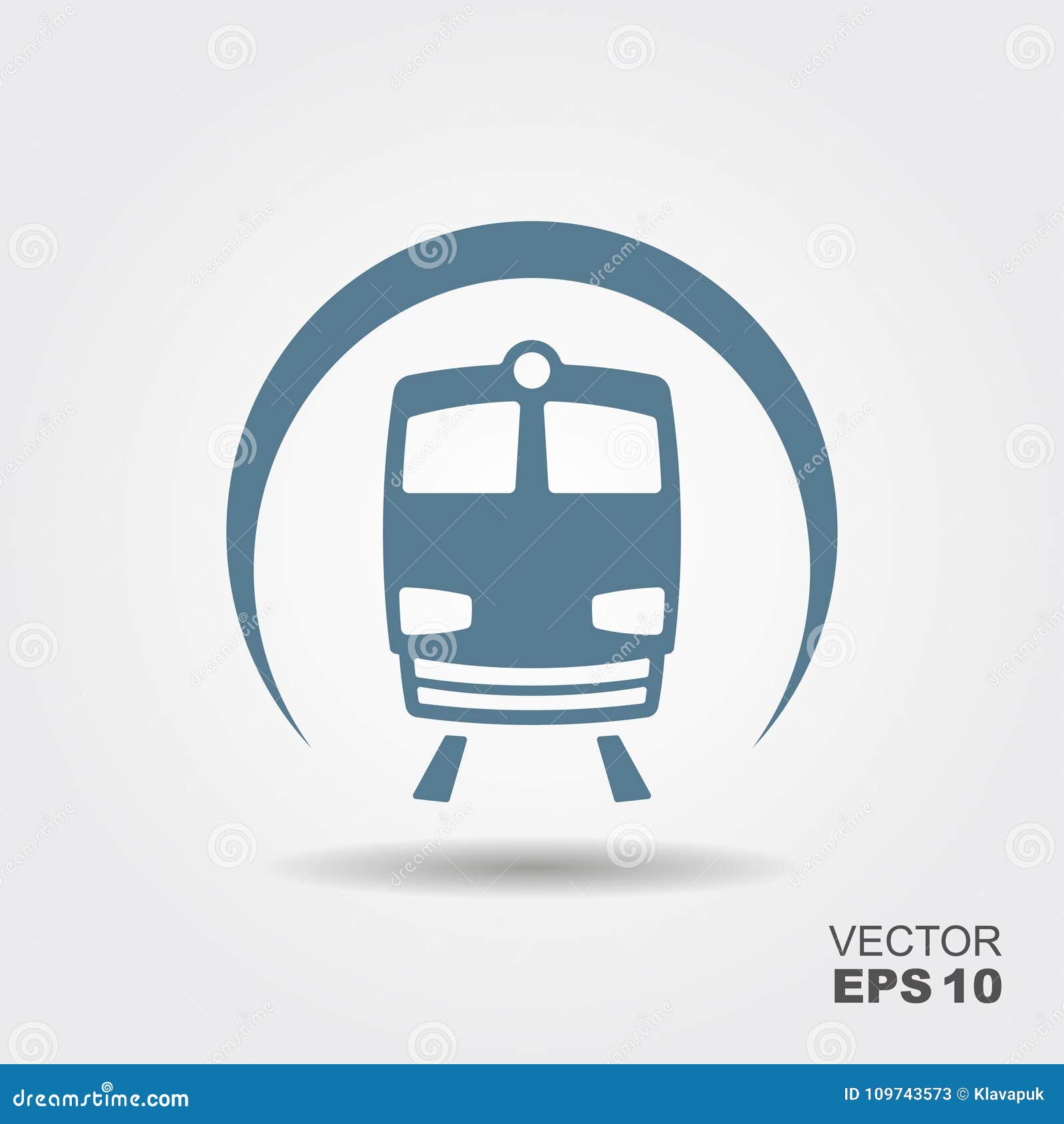 Icono del metro plano ilustración del vector. Ilustración de tren ...