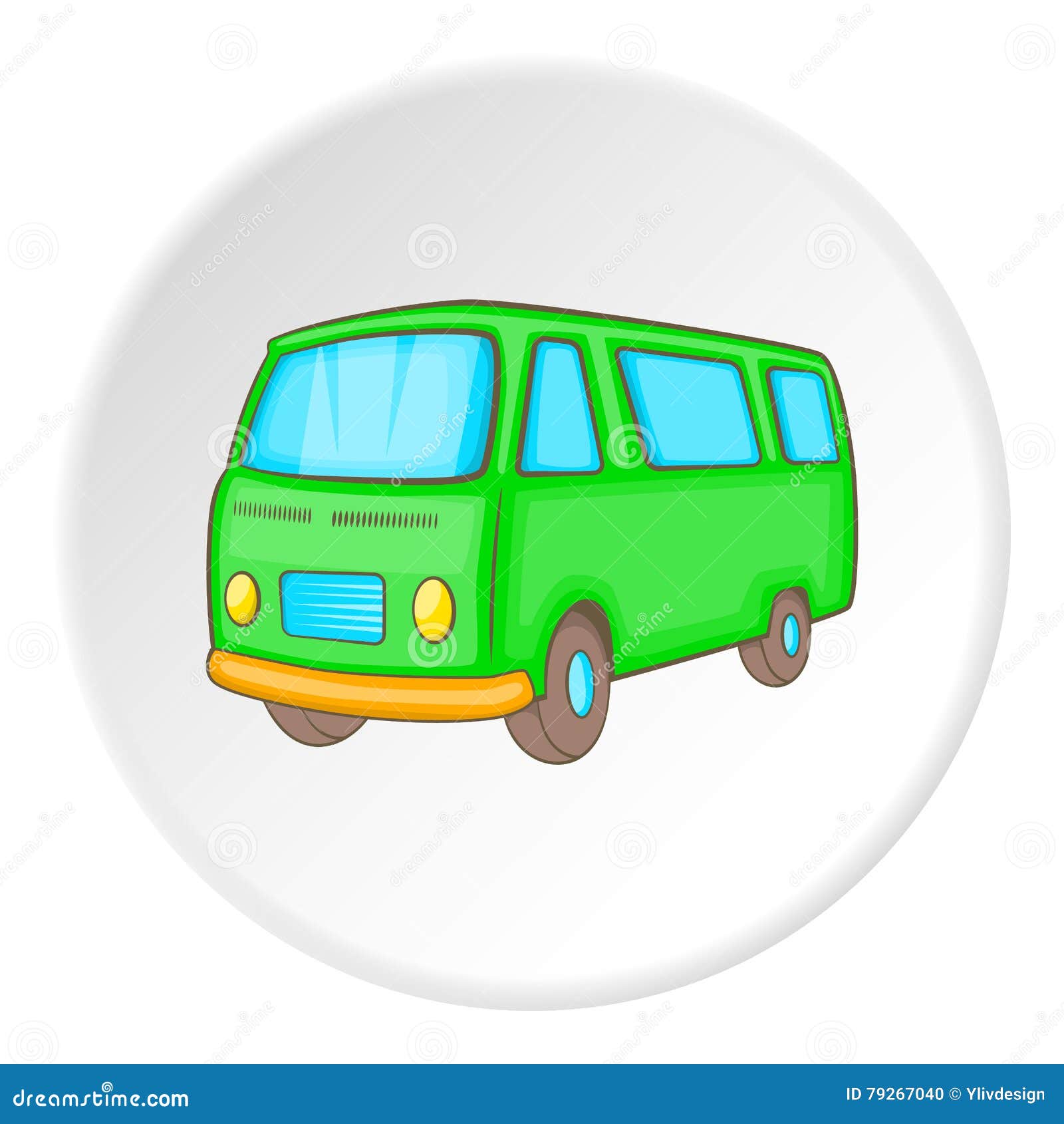 Icono Del Microbús, Estilo Isométrico Ilustración del Vector ...