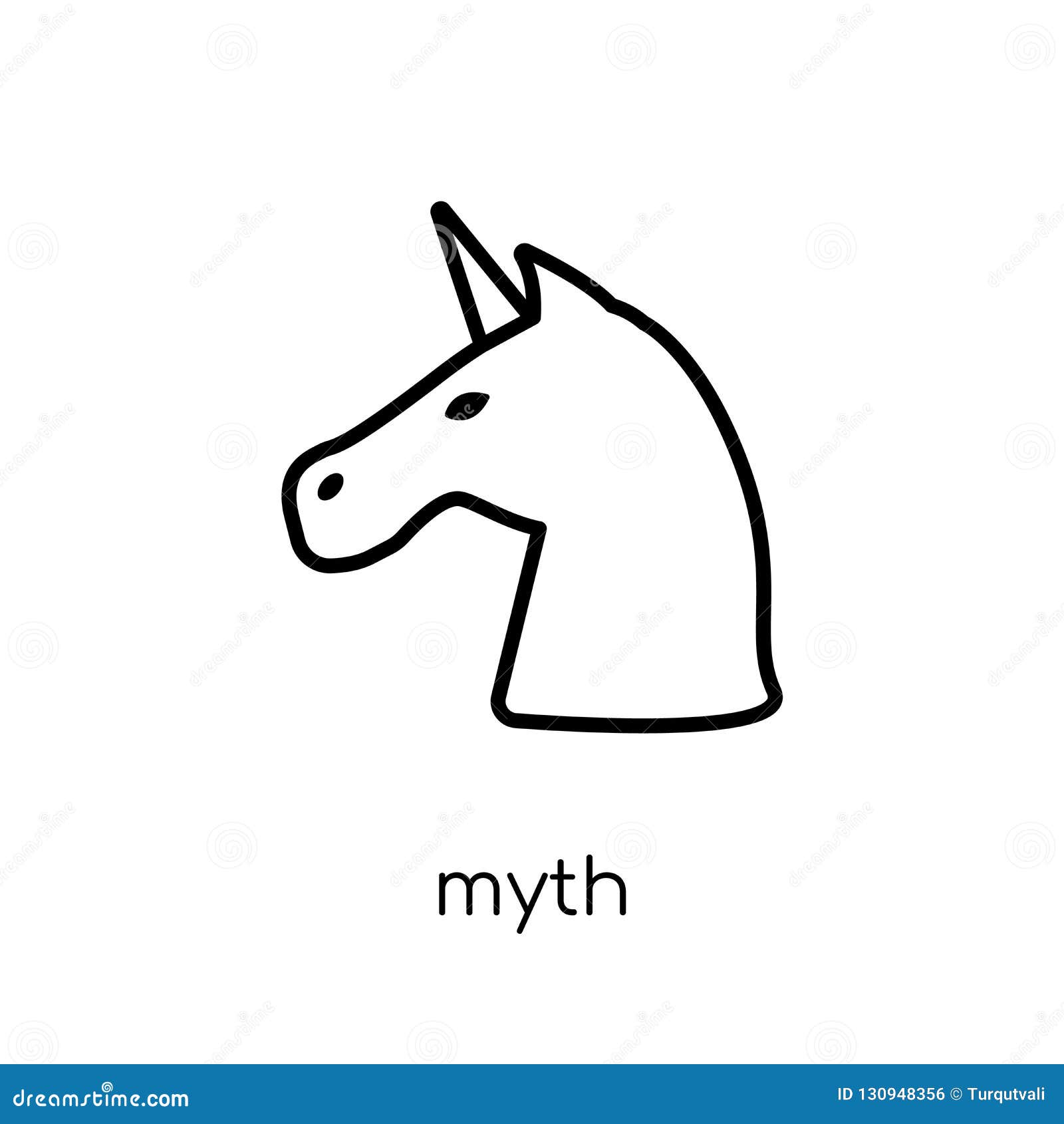 Icono Del Mito Icono Linear Plano Moderno De Moda Del Mito Del Vector ...