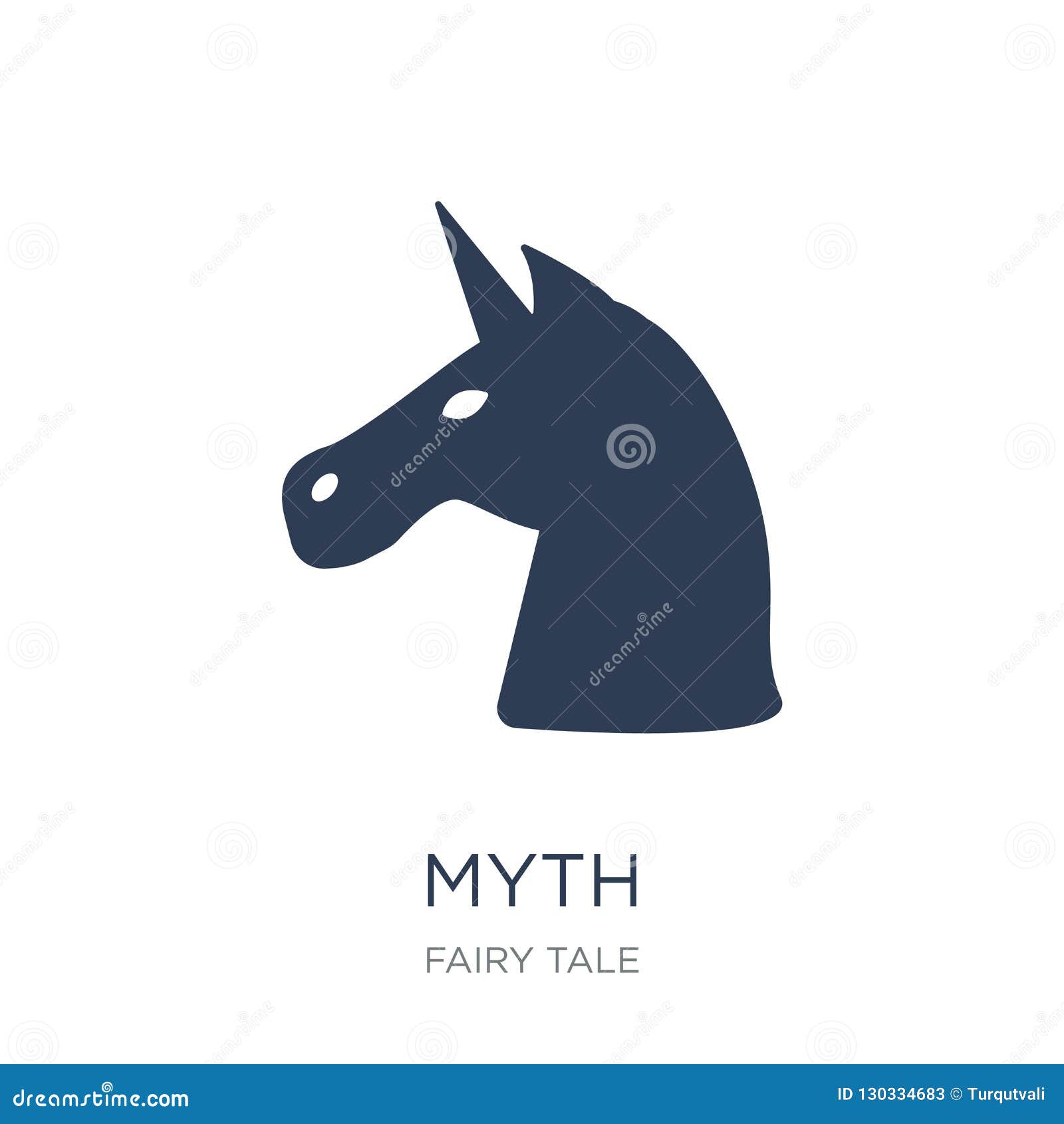 Icono Del Mito Icono Plano De Moda Del Mito Del Vector En El Fondo ...