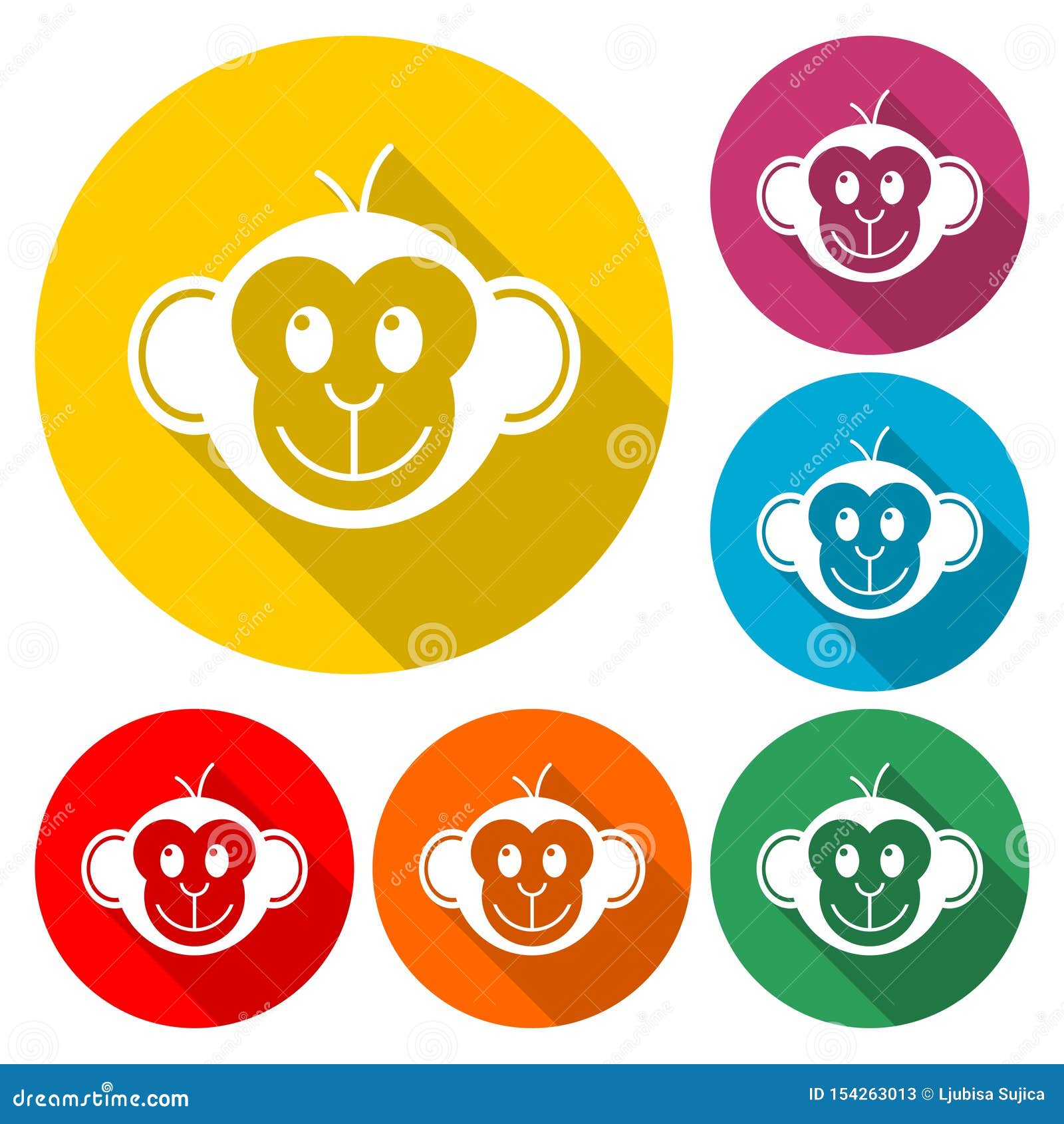 Icono del mono - ejemplo ilustración del vector. Ilustración de marco ...