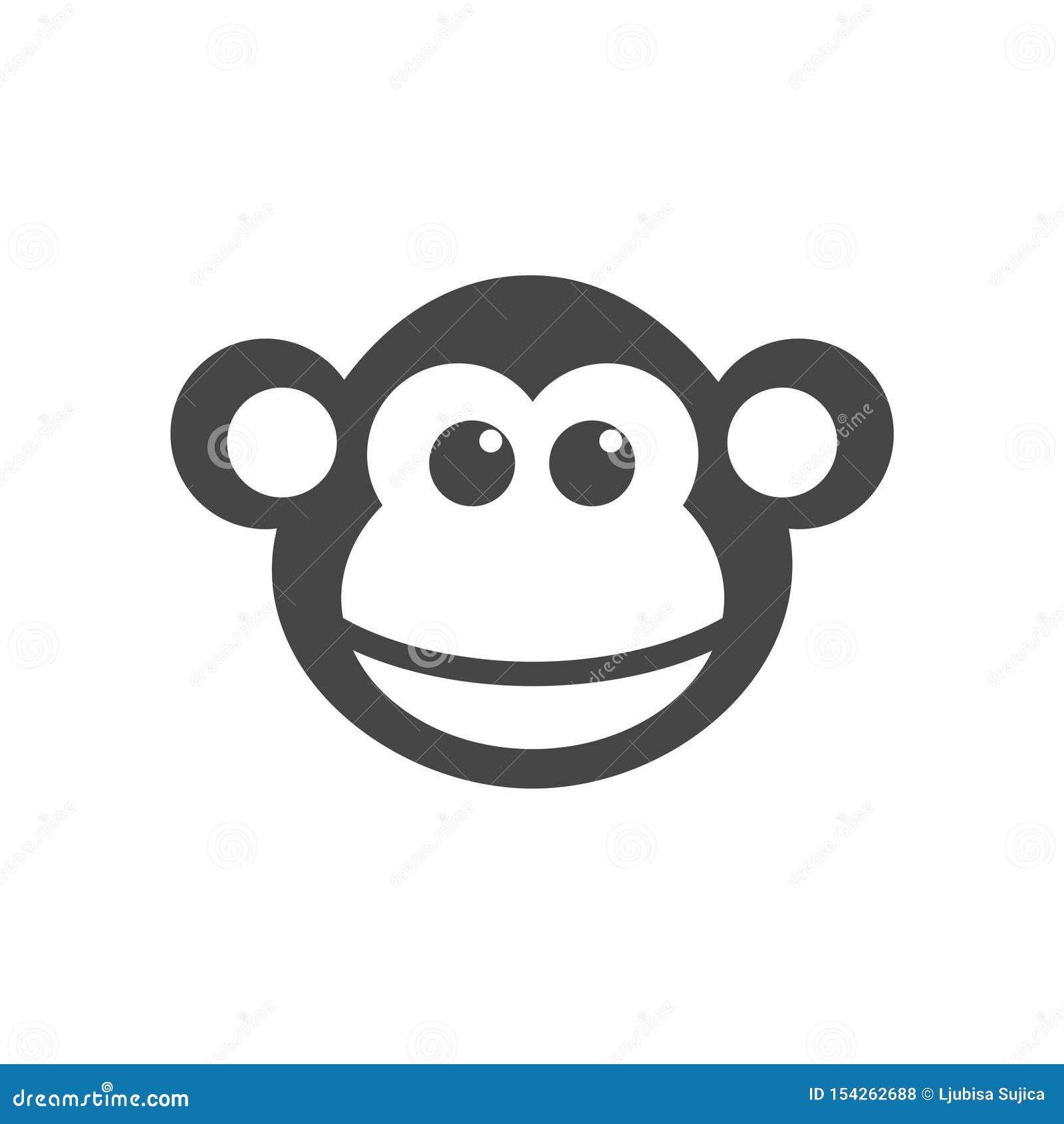 Icono del mono - ejemplo ilustración del vector. Ilustración de pista ...