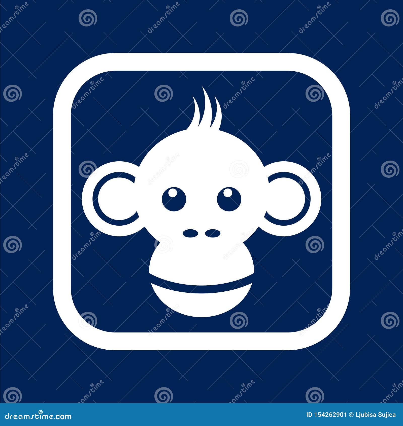 Icono del mono - ejemplo ilustración del vector. Ilustración de figura ...