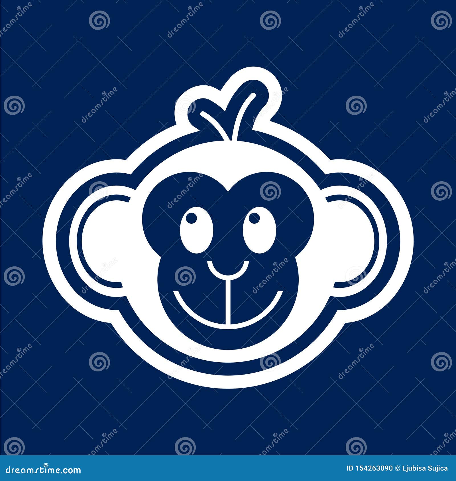 Icono del mono - ejemplo ilustración del vector. Ilustración de imagen ...
