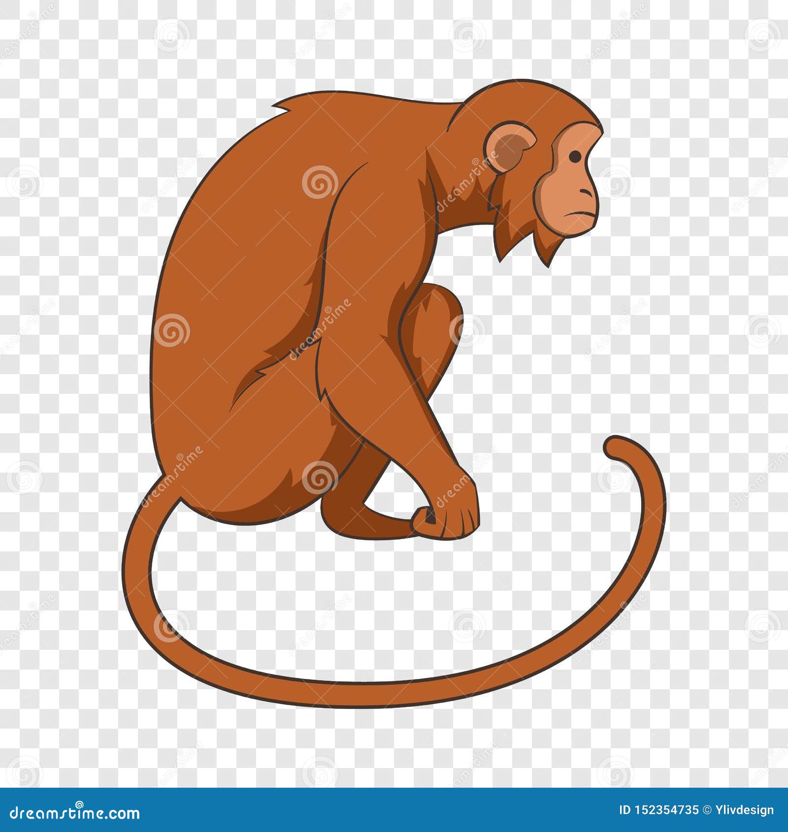 Icono Del Mono, Estilo De La Historieta Ilustración del Vector ...