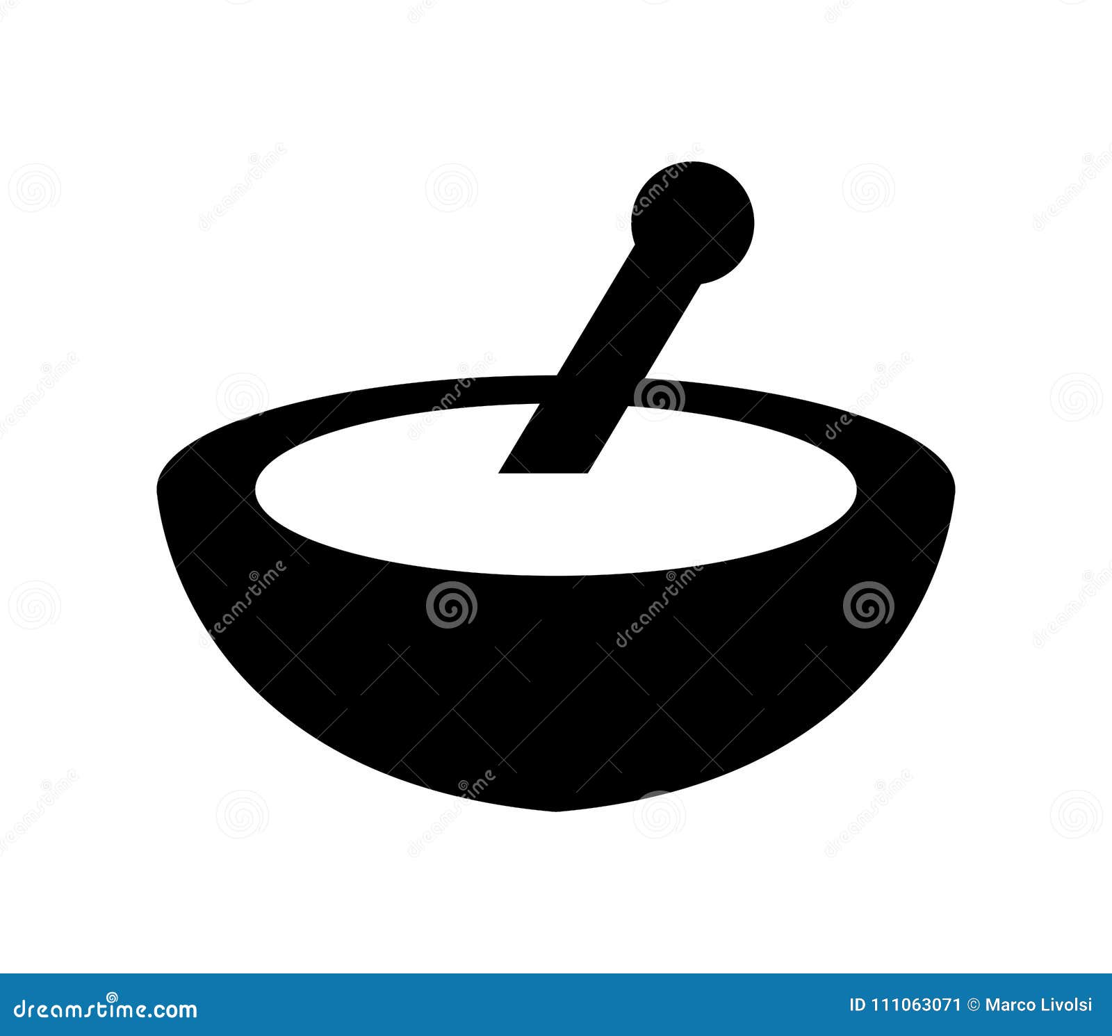 Icono del mortero stock de ilustración. Ilustración de cuidado - 111063071