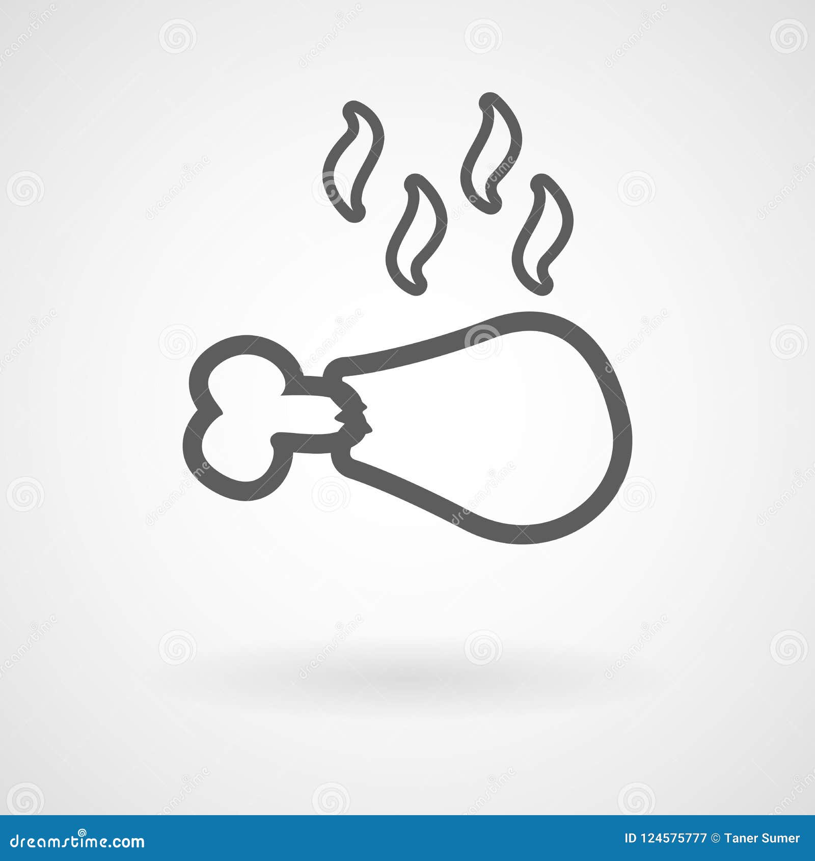 Icono Del Muslo Del Pollo, Vector Ilustración del Vector - Ilustración ...