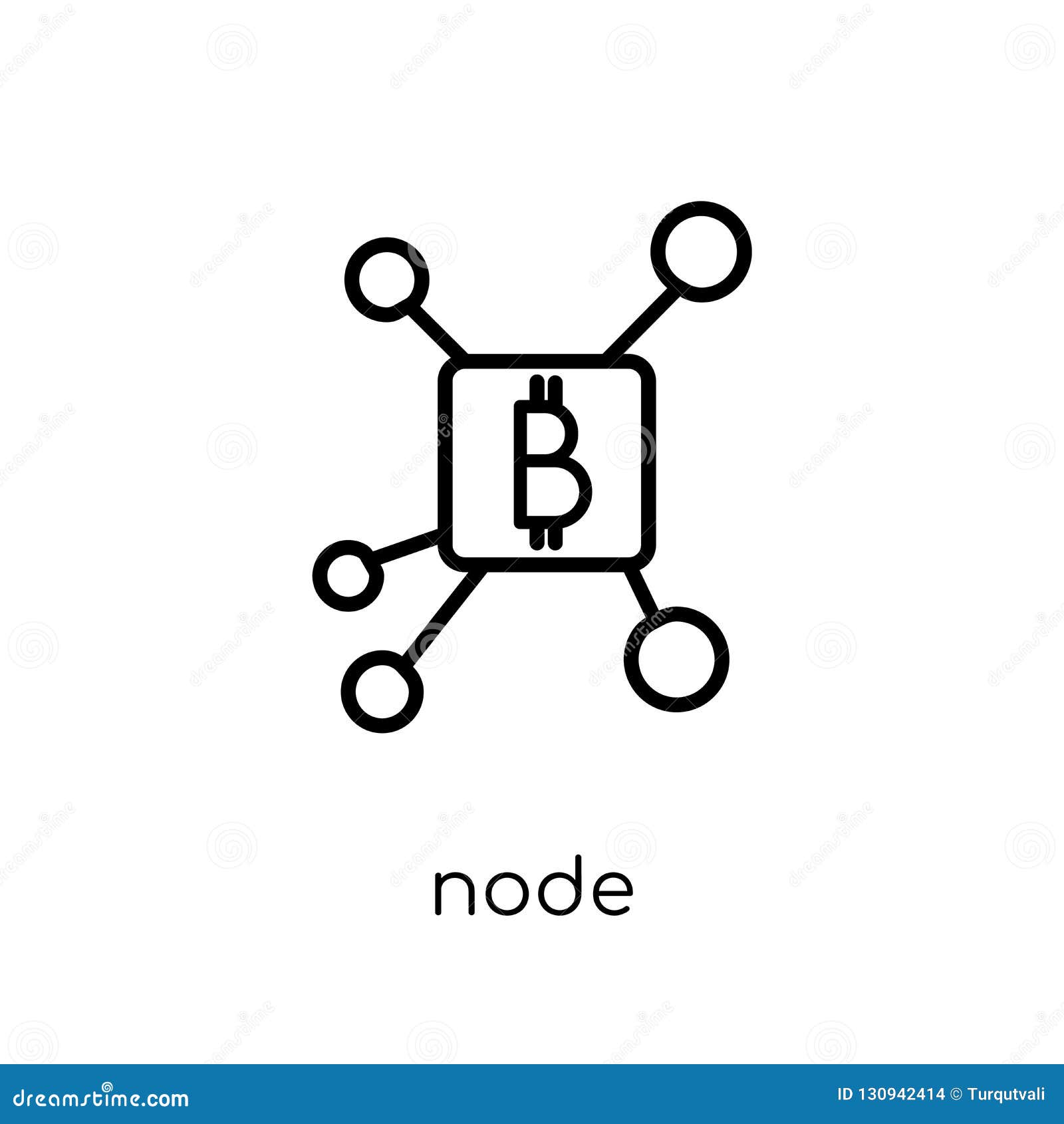 Icono Del Nodo Icono Linear Plano Moderno De Moda Del Nodo Del Vector ...