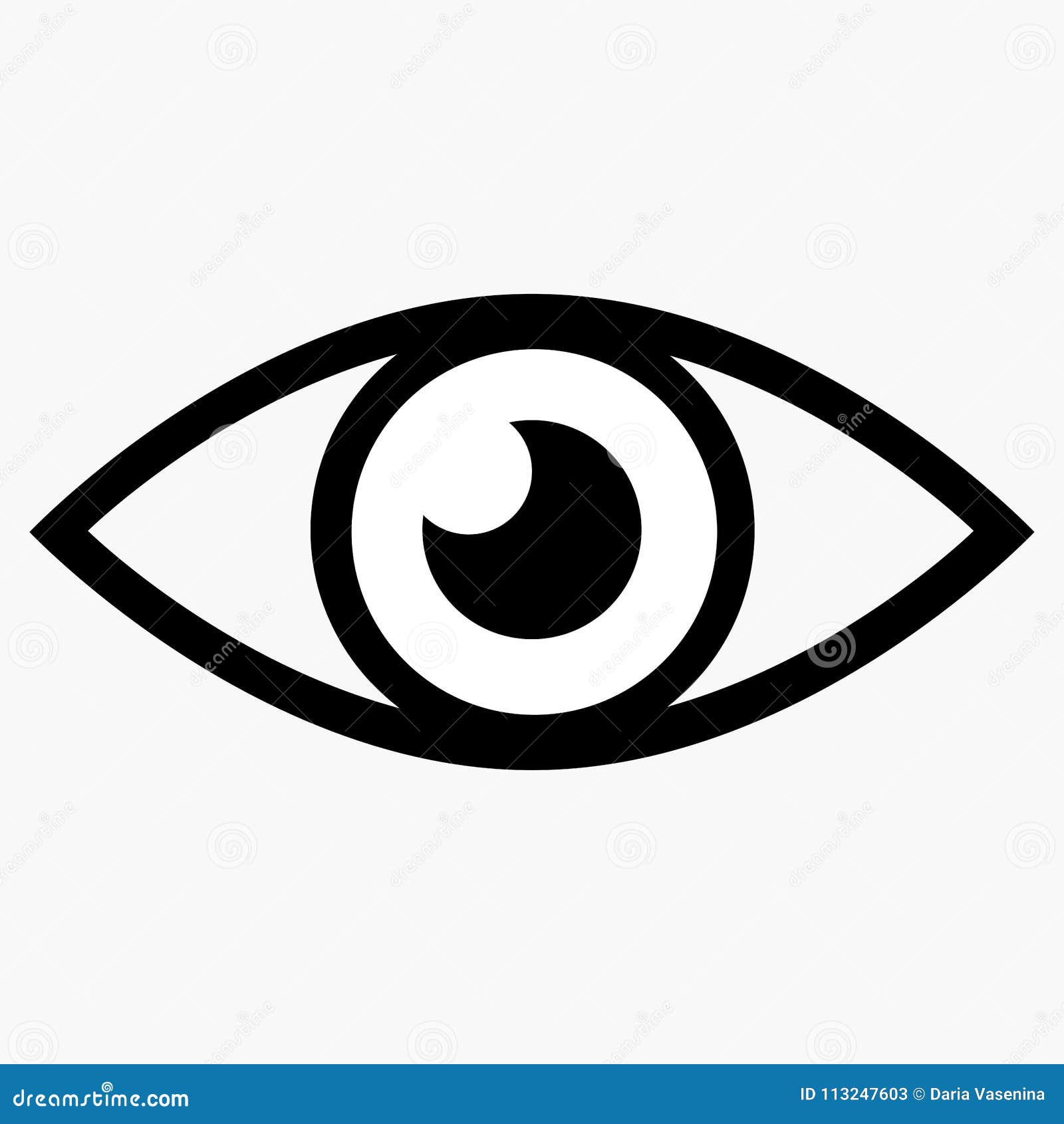 Icono del ojo ilustración del vector. Ilustración de humano - 113247603