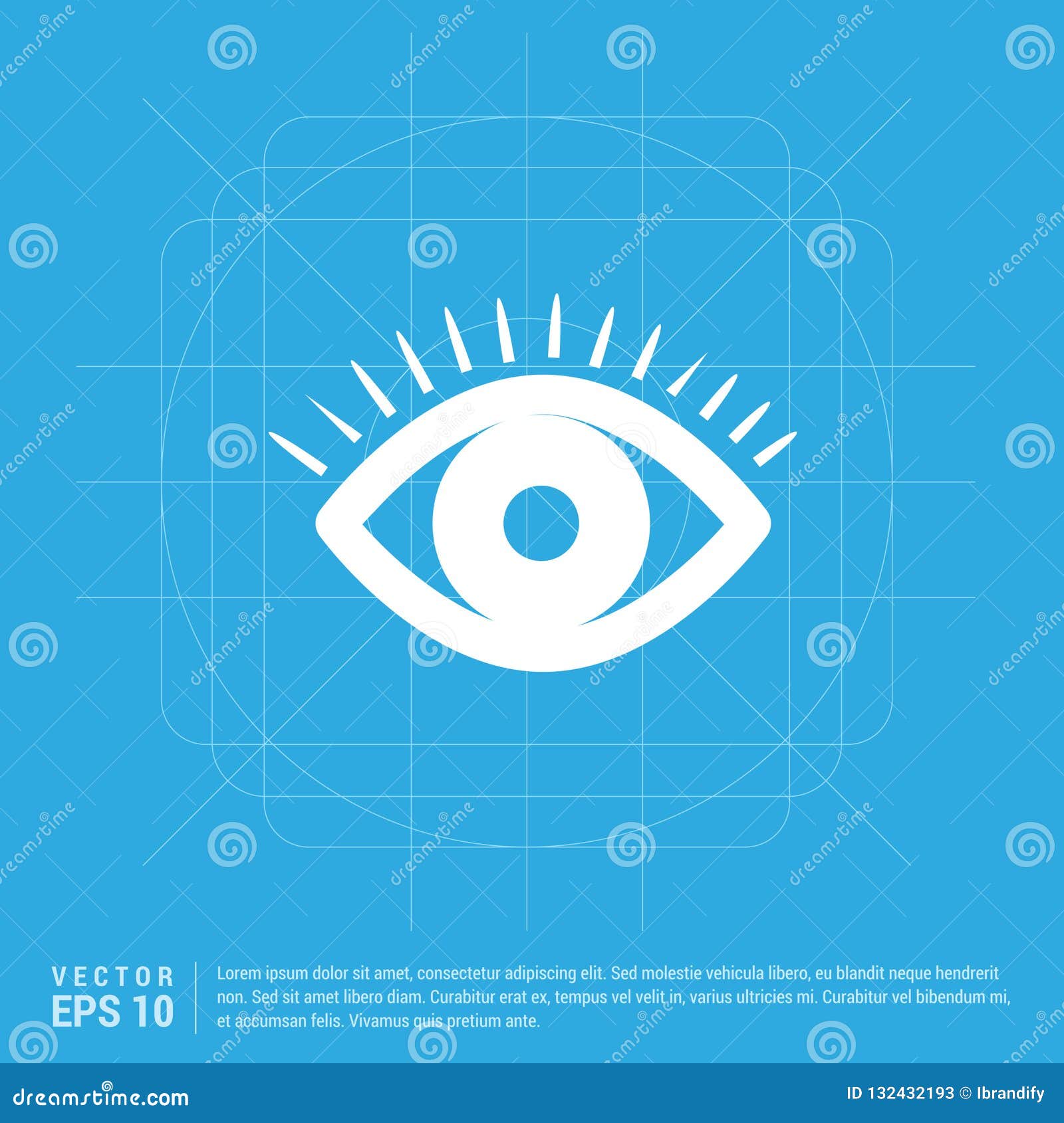 Icono del ojo ilustración del vector. Ilustración de espectro - 132432193