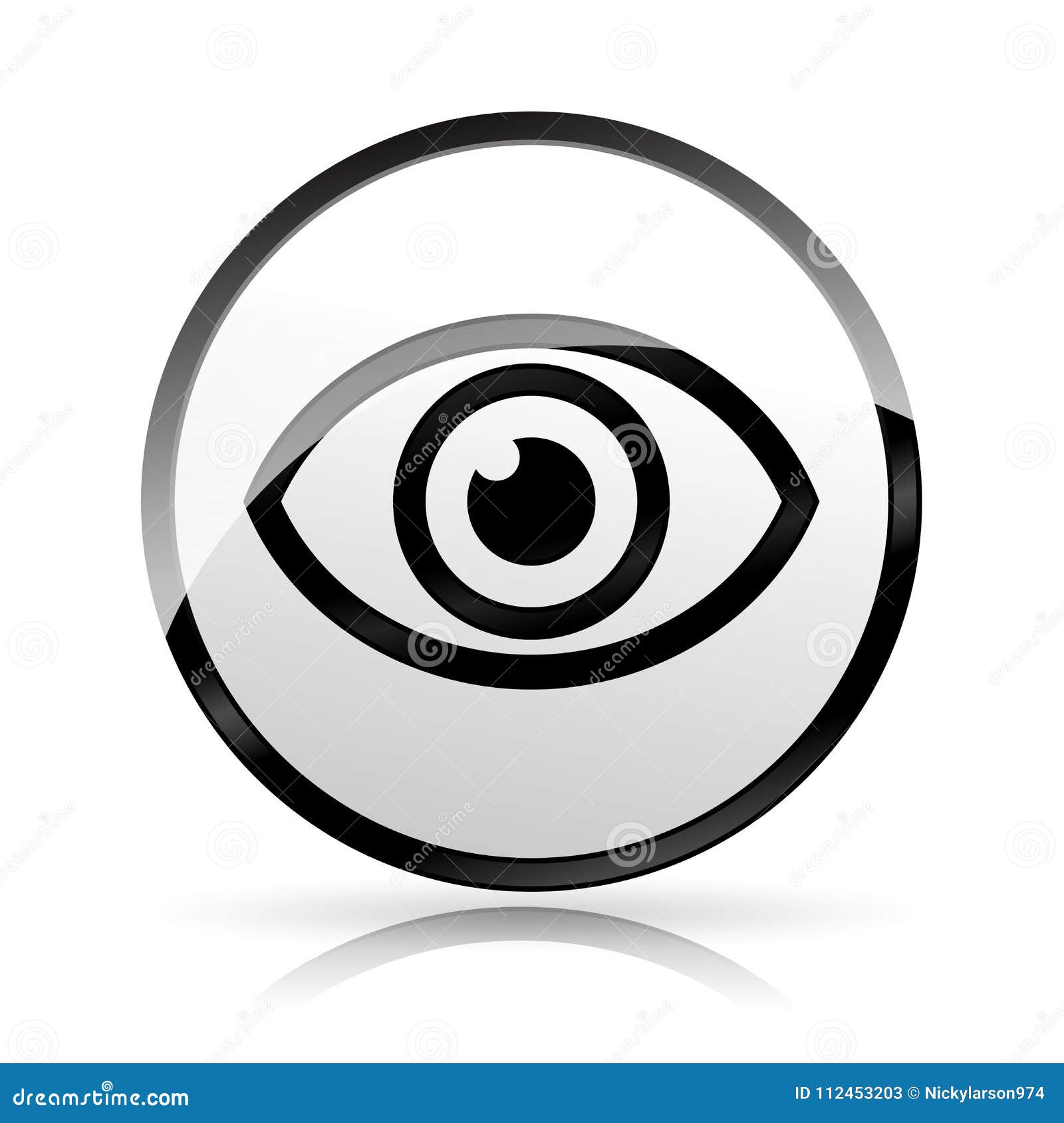 Icono Del Ojo En El Fondo Blanco Ilustración del Vector - Ilustración ...