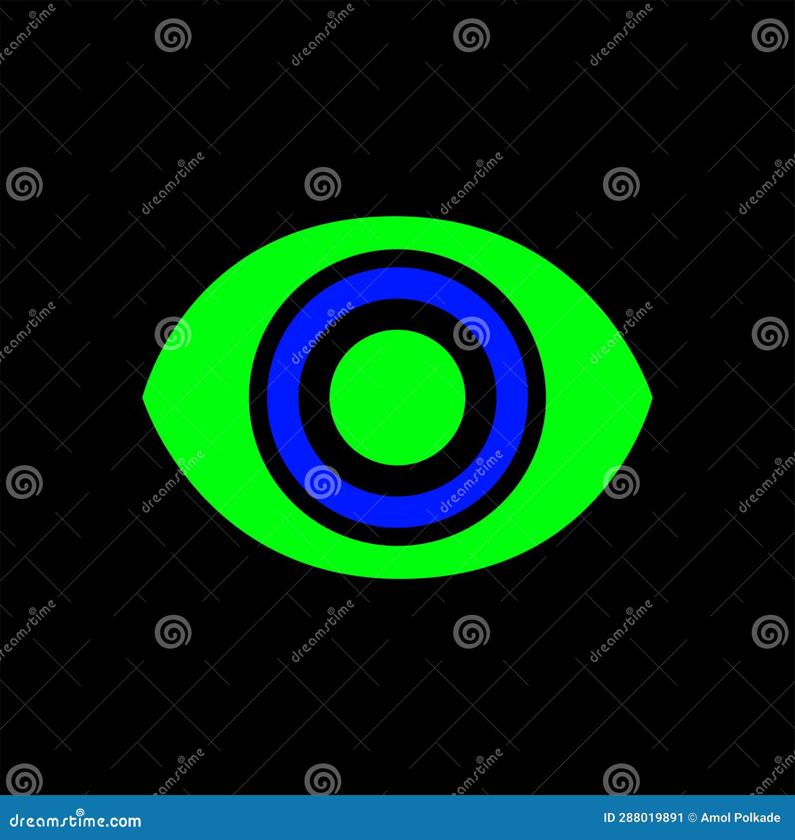 Icono Del Ojo Humano Del Vector Verde Icono De Ojo Humano Ilustración