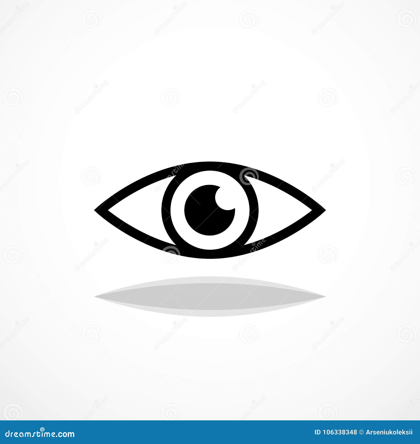 Icono del ojo simple ilustración del vector. Ilustración de pictograma ...