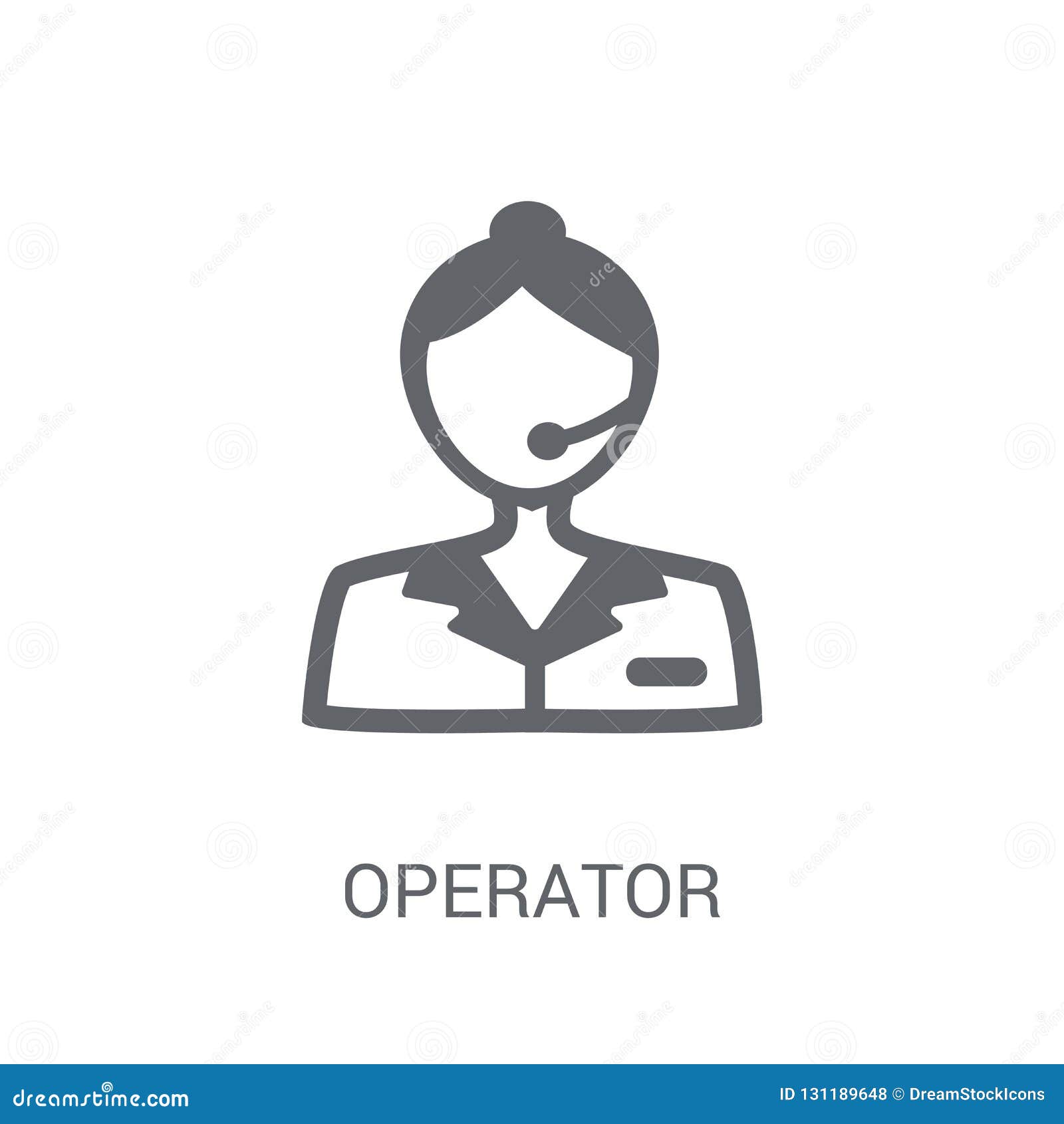 Icono del operador ilustración del vector. Ilustración de trabajador ...