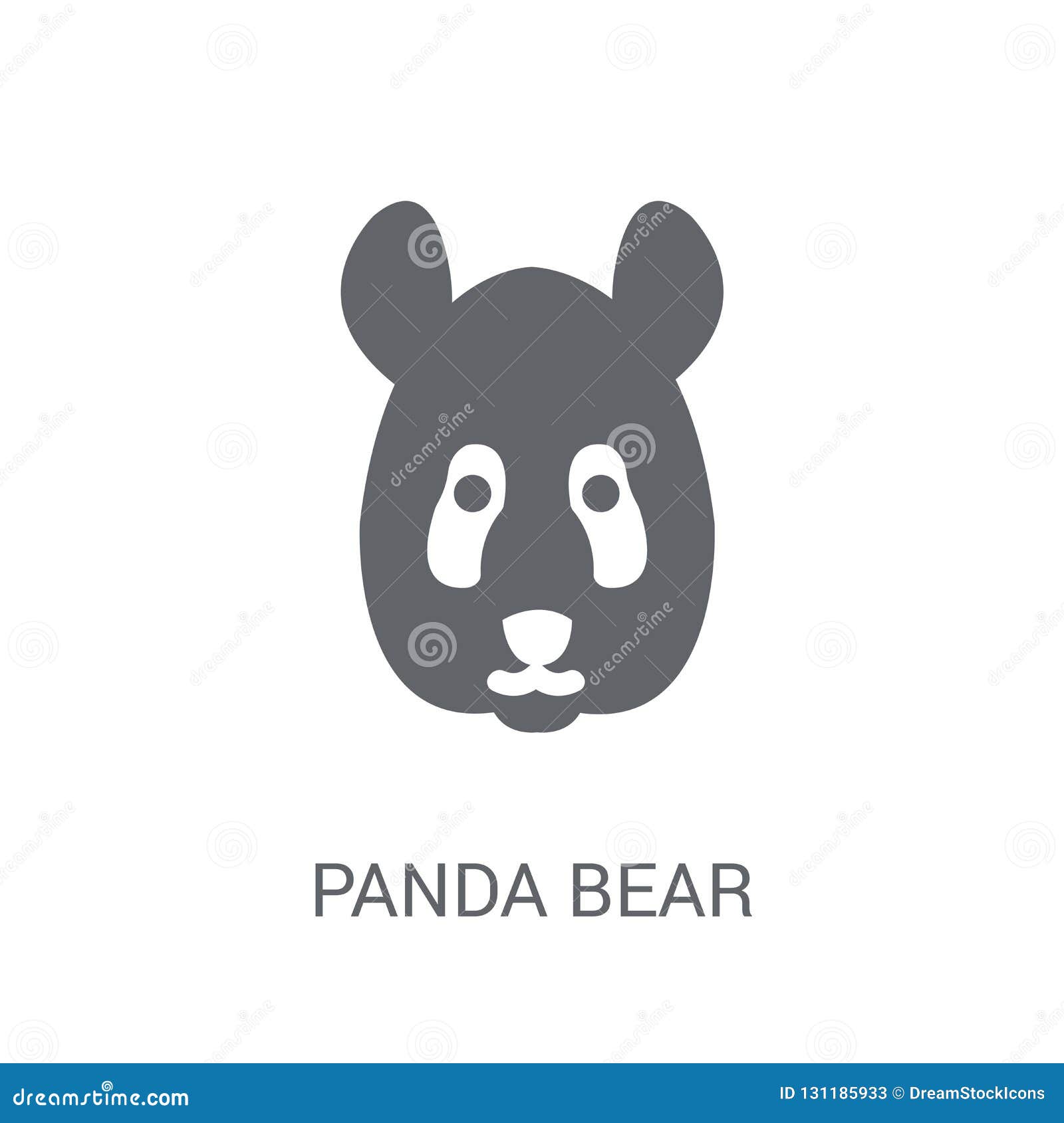 Icono del oso de panda ilustración del vector. Ilustración de porcelana ...