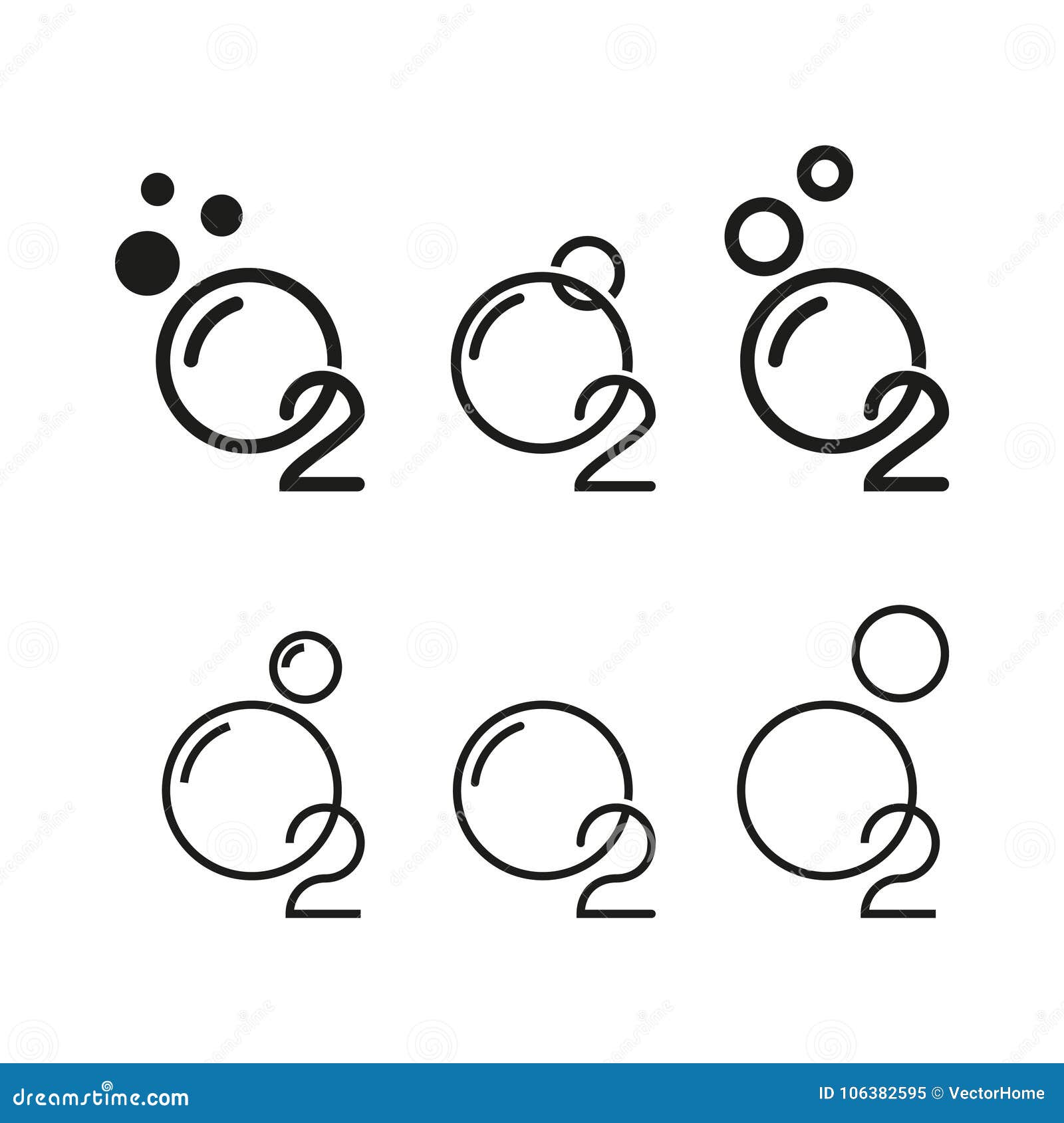 Icono Del Oxígeno O2, Ejemplo Del Vector Ilustración del Vector ...