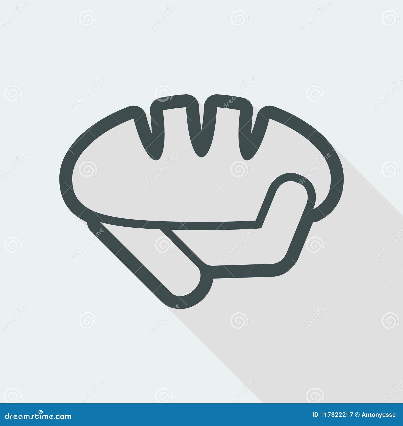 Icono del pan ilustración del vector. Ilustración de icono - 117822217