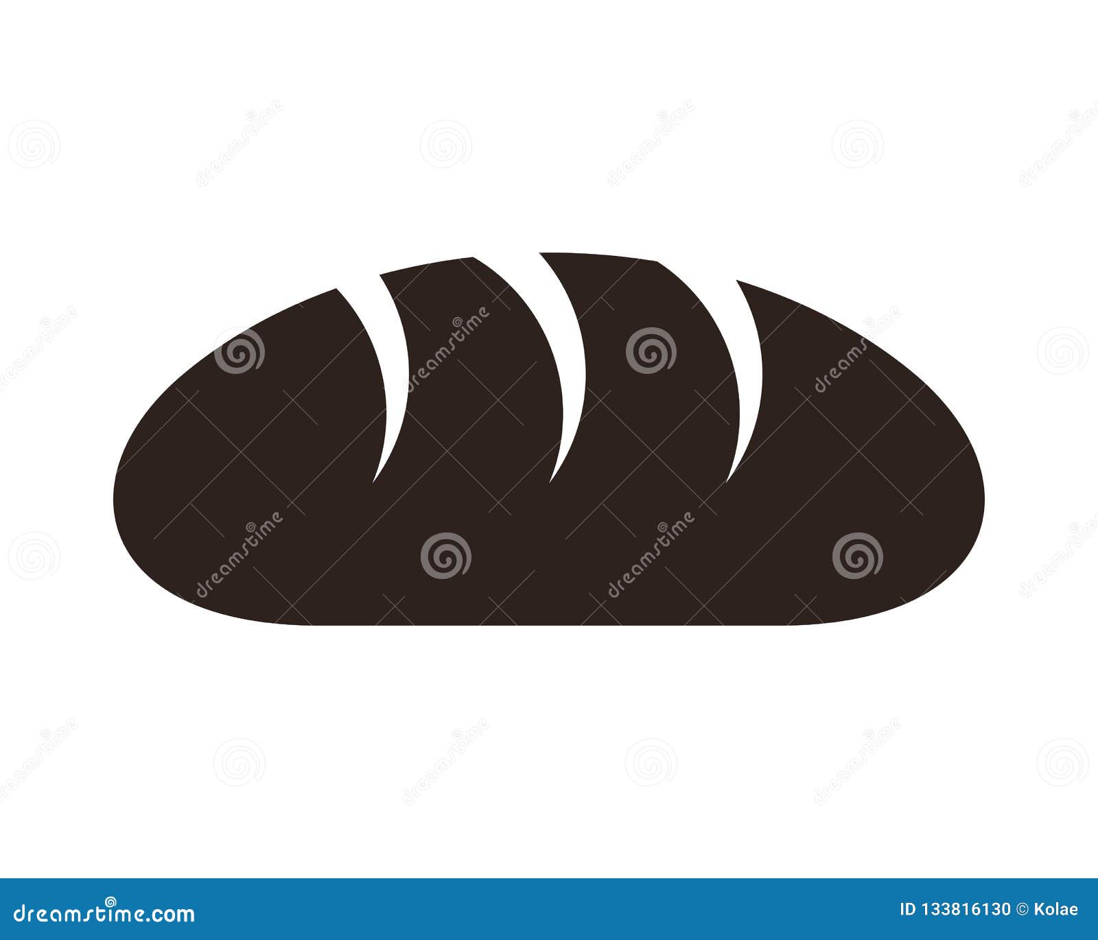 Icono del pan ilustración del vector. Ilustración de blanco - 133816130