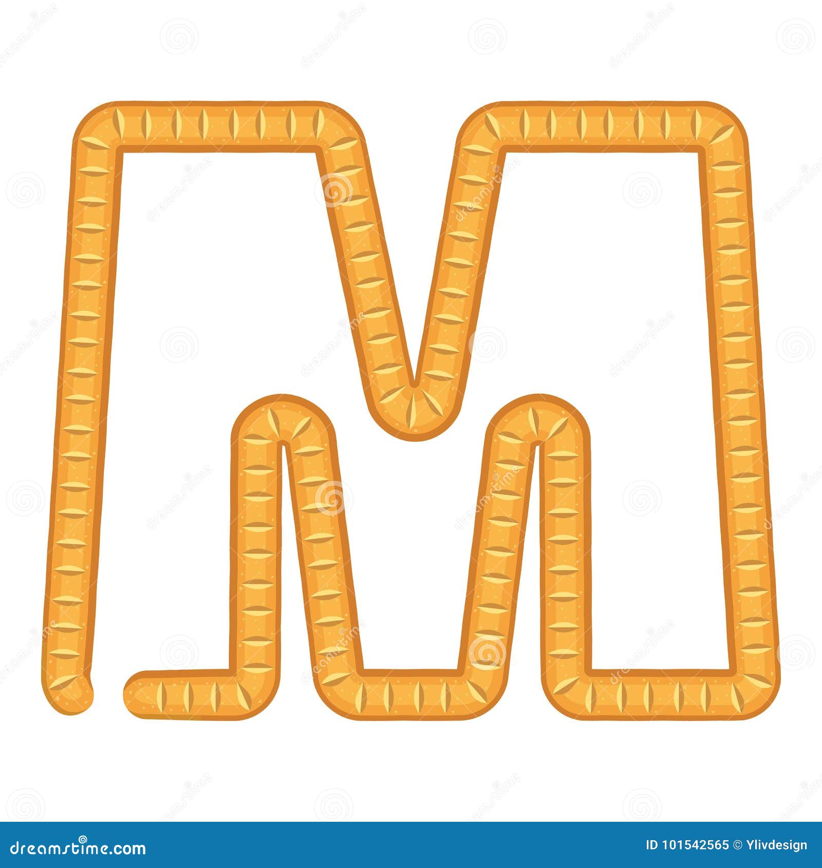 Icono Del Pan De La Letra M, Estilo De La Historieta Ilustración del ...