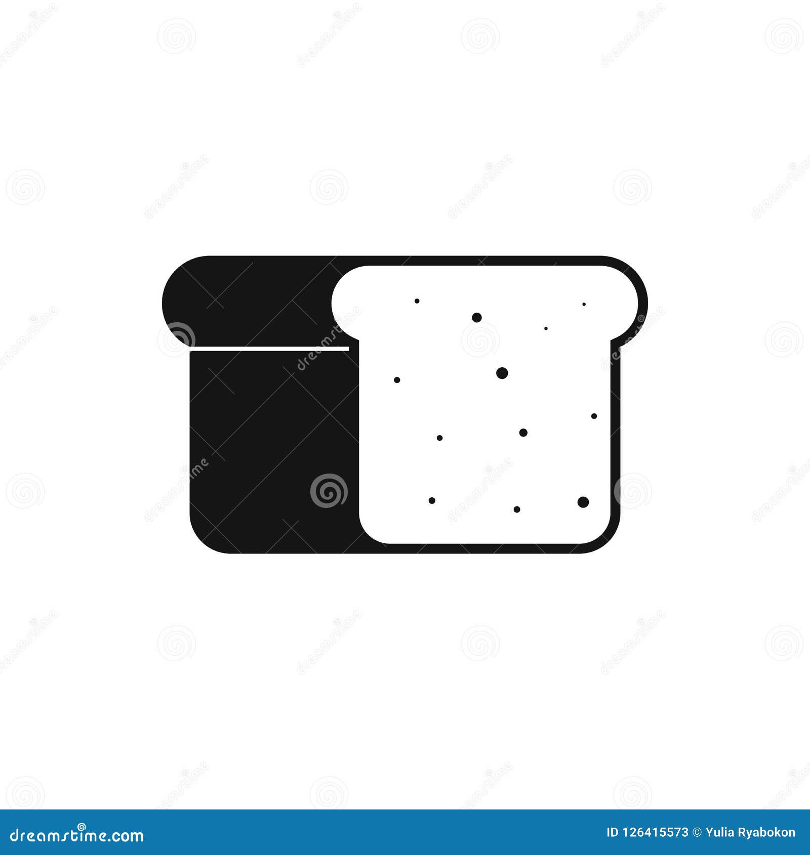 Icono Del Pan En Estilo Simple Stock de ilustración - Ilustración de ...