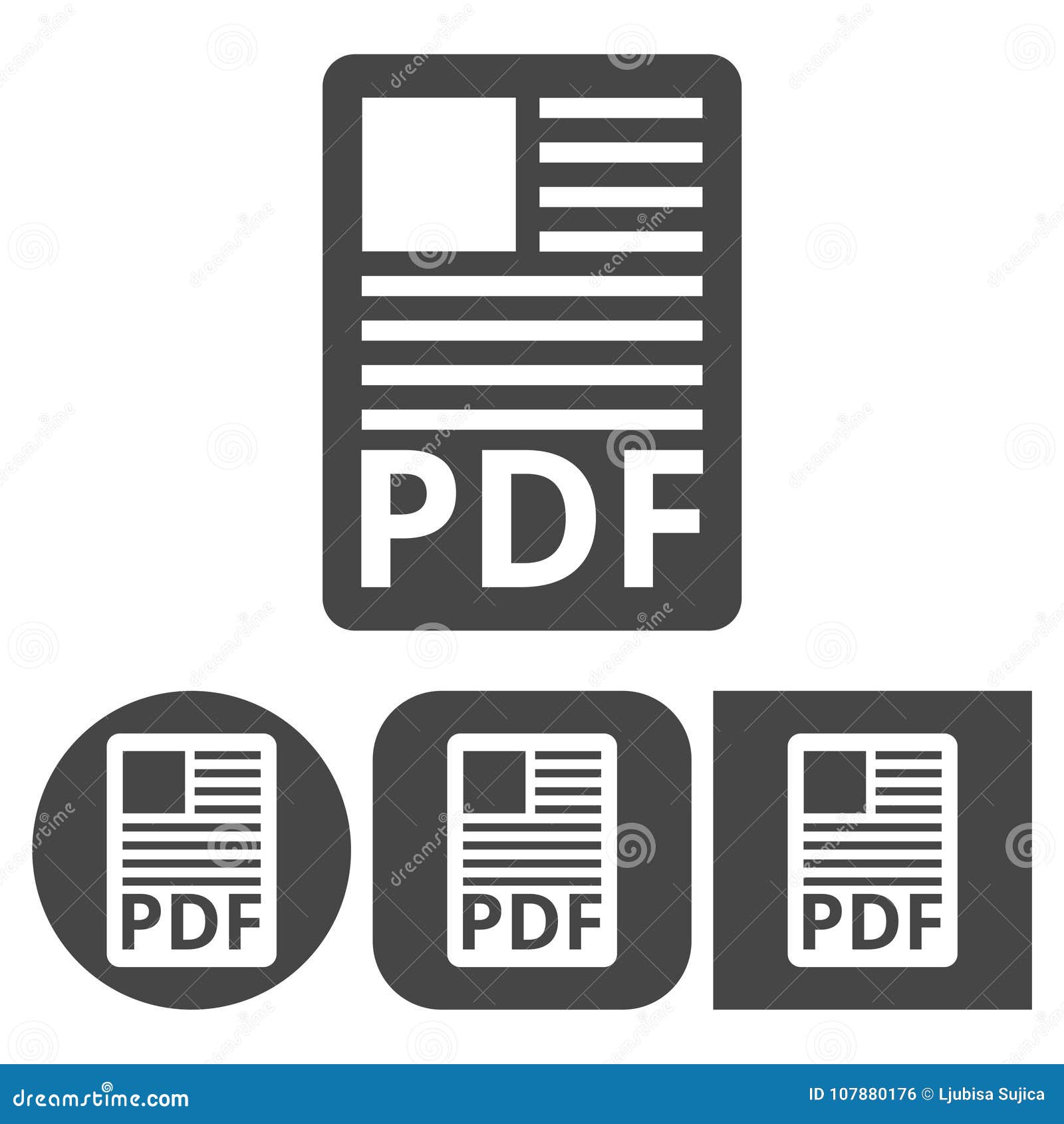 Icono Del Pdf - Iconos Del Vector Fijados Ilustración del Vector ...