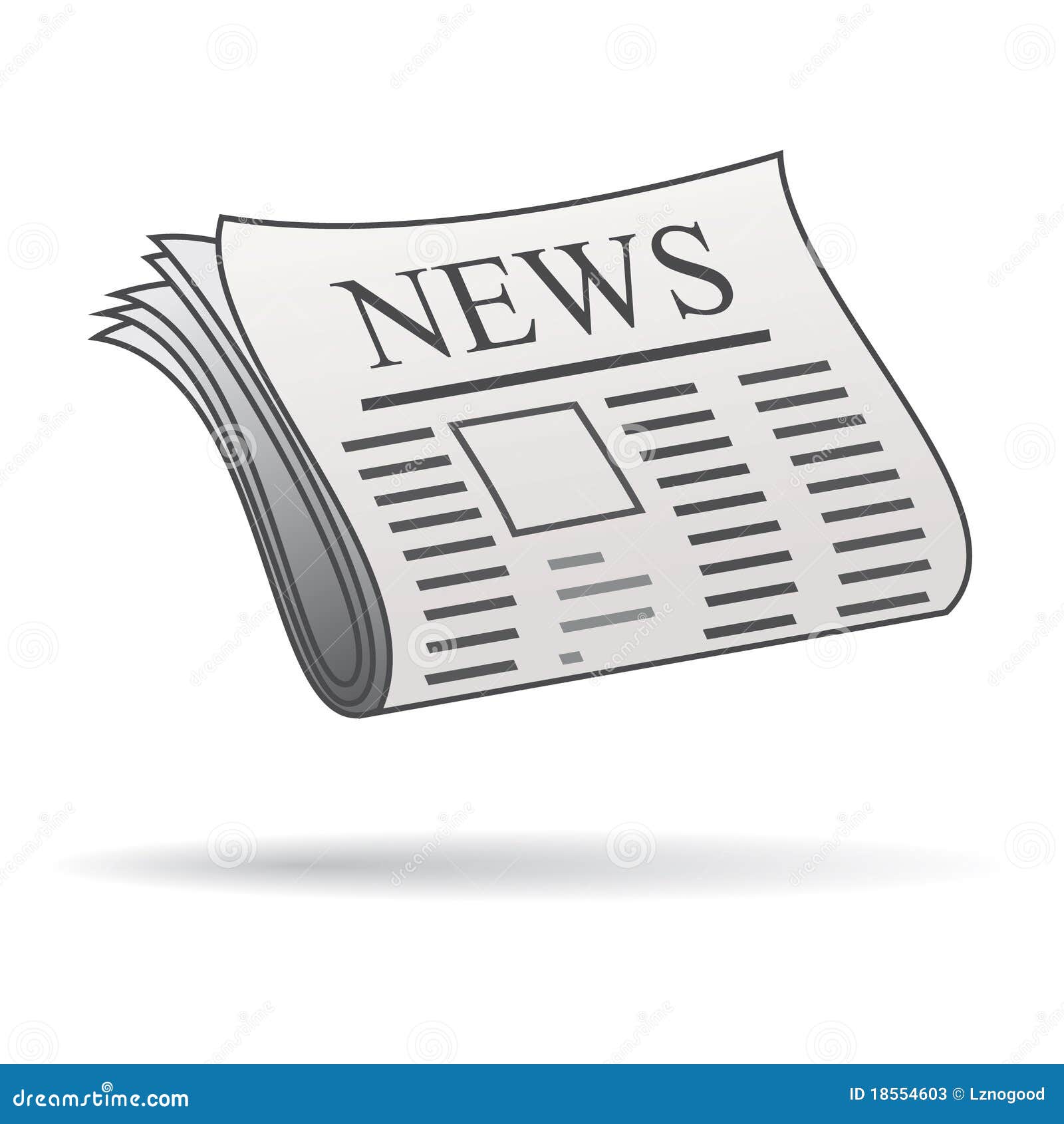 Icono del periódico ilustración del vector. Ilustración de urgente ...