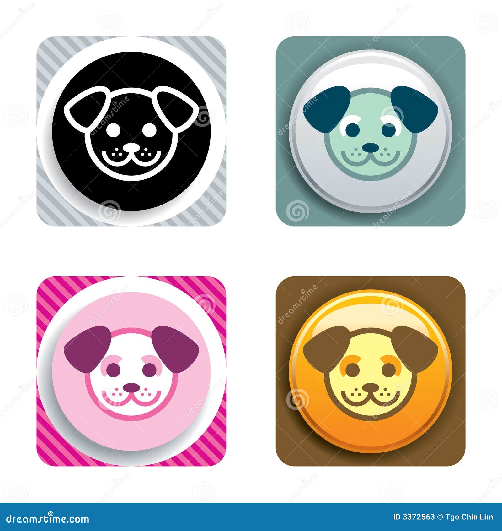 Icono del perro ilustración del vector. Ilustración de animal - 3372563