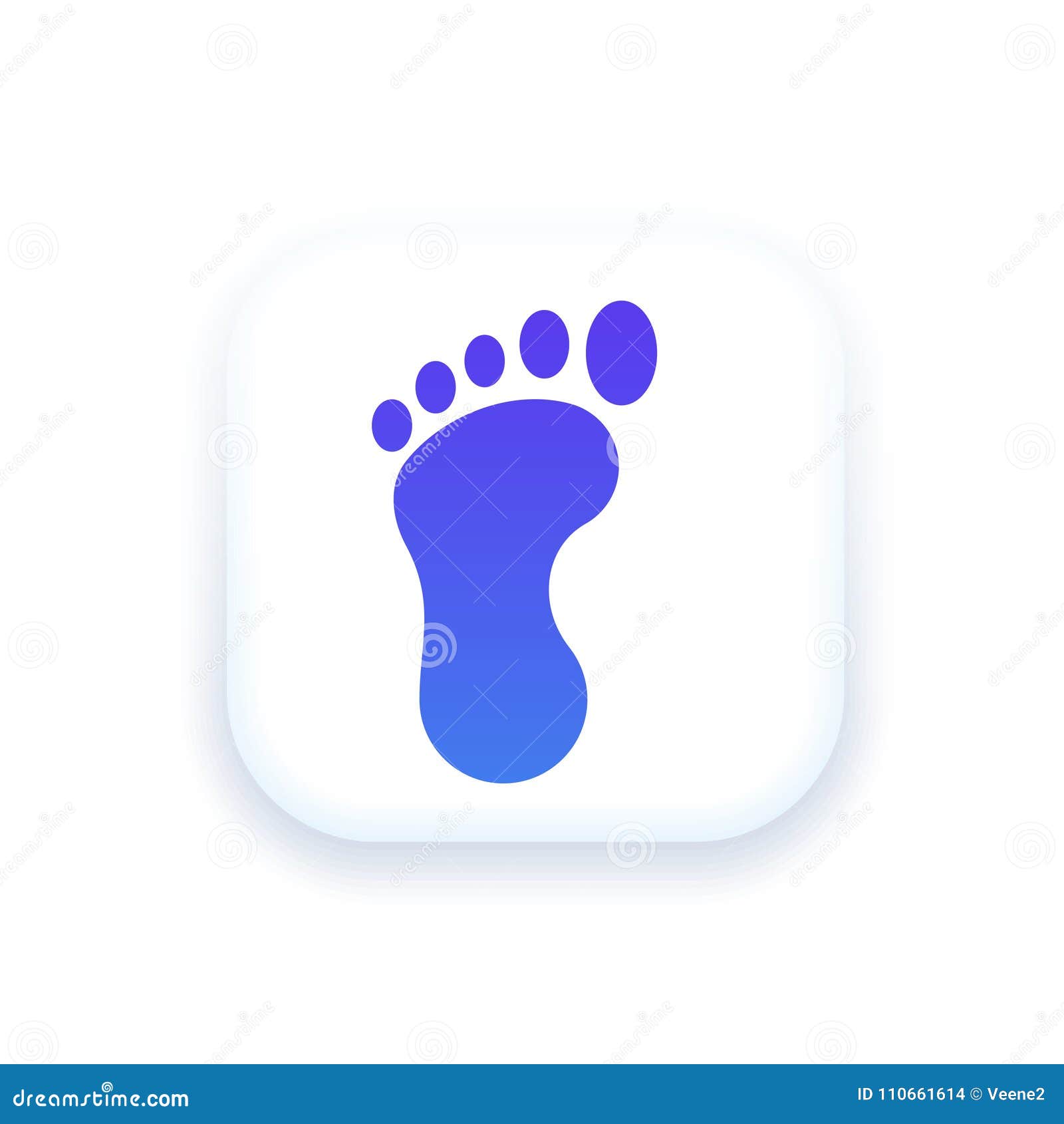 Icono del pie stock de ilustración. Ilustración de step - 110661614