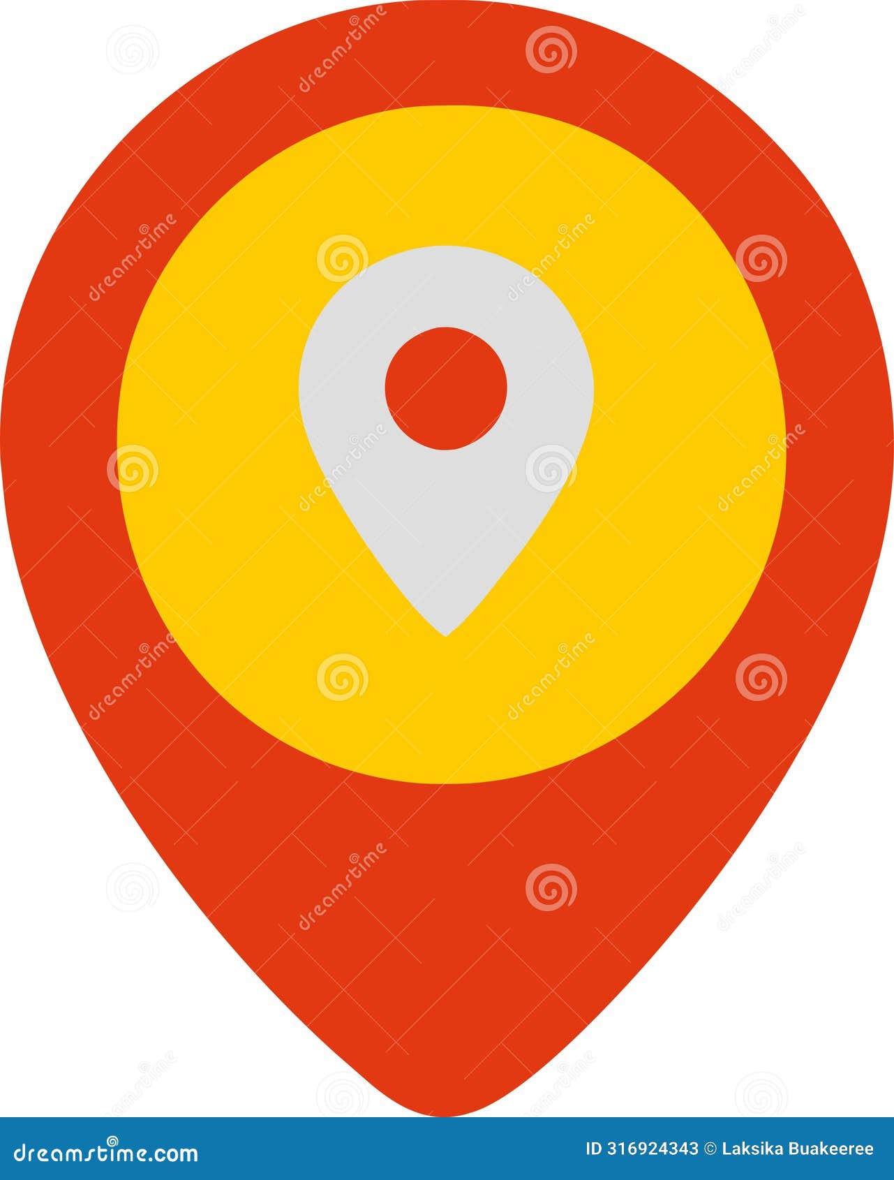 Icono Del Pin Del Mapa Simple Ilustración del Vector - Ilustración de amarillo, rueda: 316924343