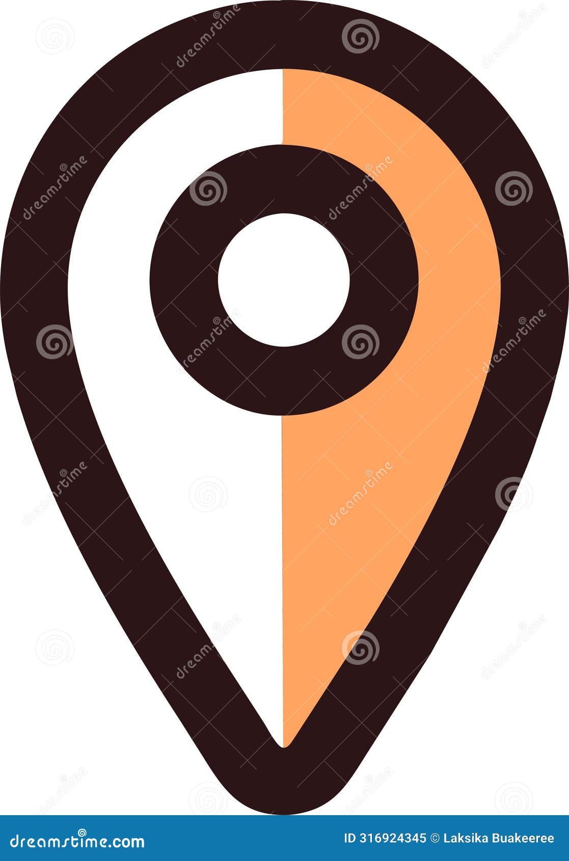 Icono Del Pin Del Mapa Simple Ilustración del Vector - Ilustración de ...