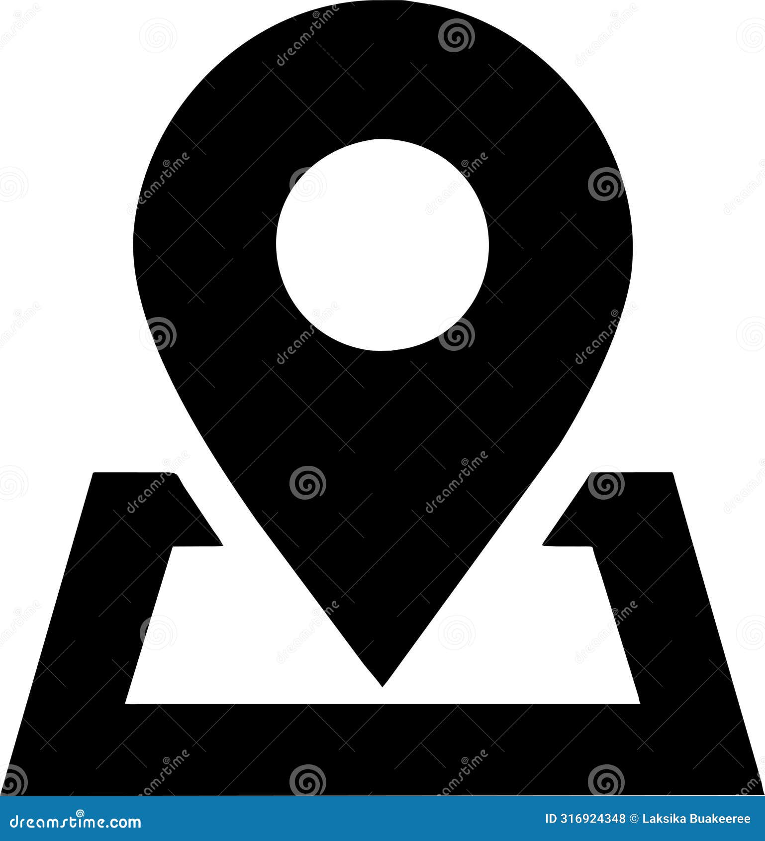 Icono Del Pin Del Mapa Simple Ilustración del Vector - Ilustración de ...