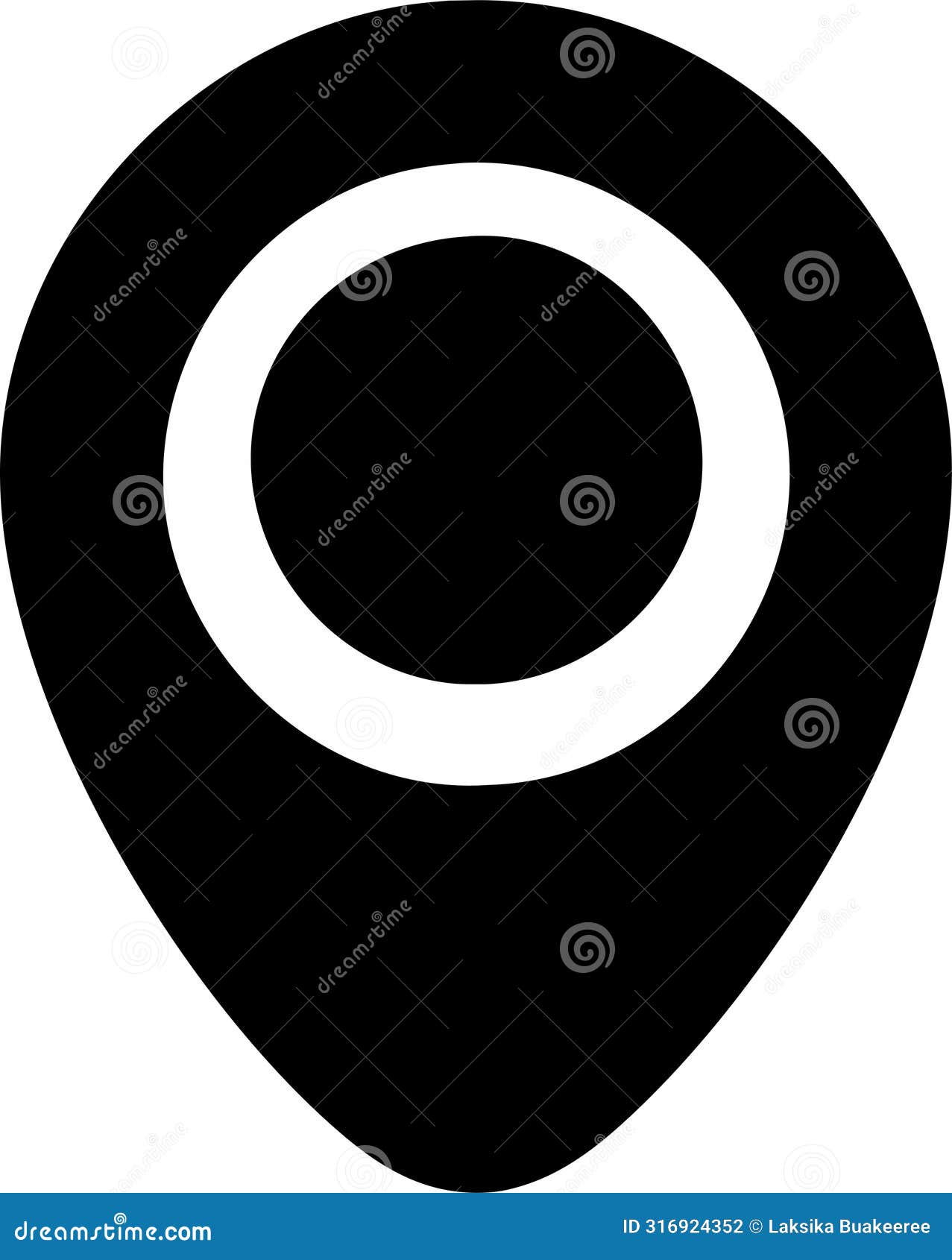 Icono Del Pin Del Mapa Simple Ilustración del Vector - Ilustración de ...