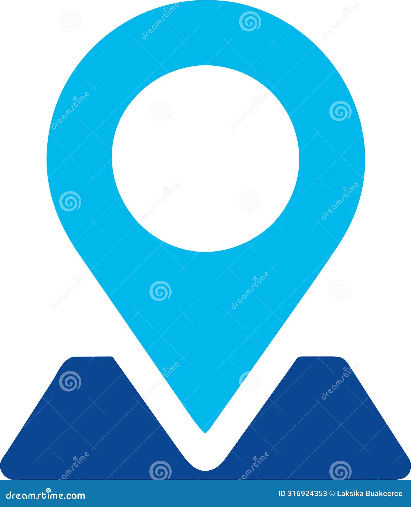 Icono Del Pin Del Mapa Simple Ilustración del Vector - Ilustración de ...