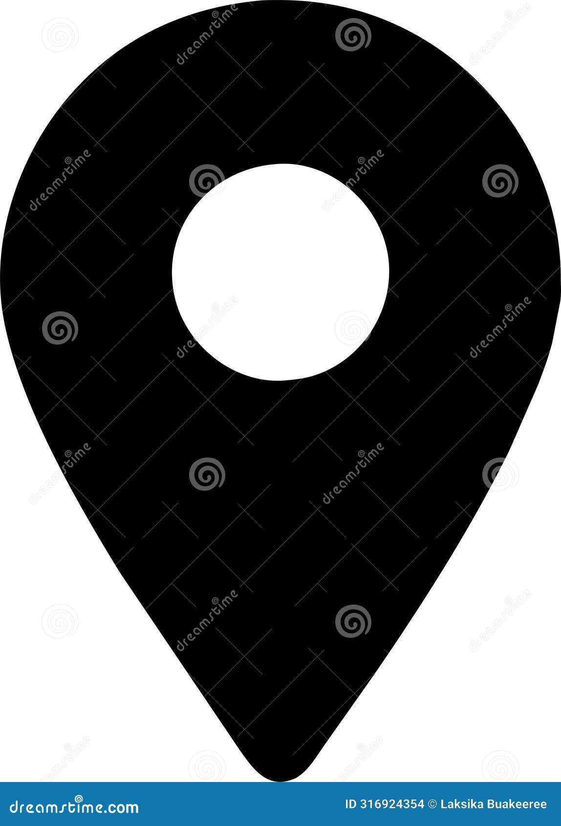 Icono Del Pin Del Mapa Simple Ilustración del Vector - Ilustración de ...