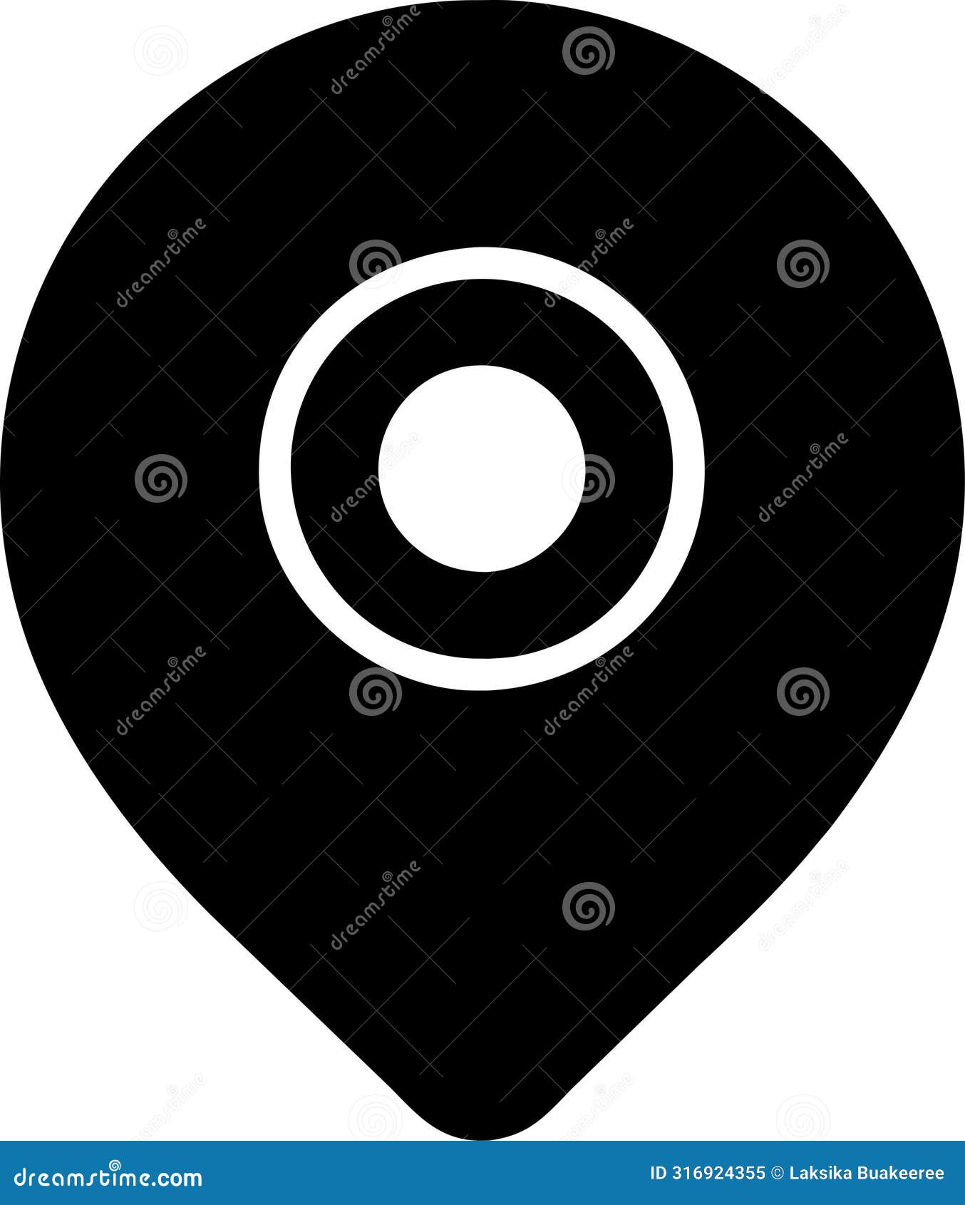 Icono Del Pin Del Mapa Simple Ilustración del Vector - Ilustración de ...