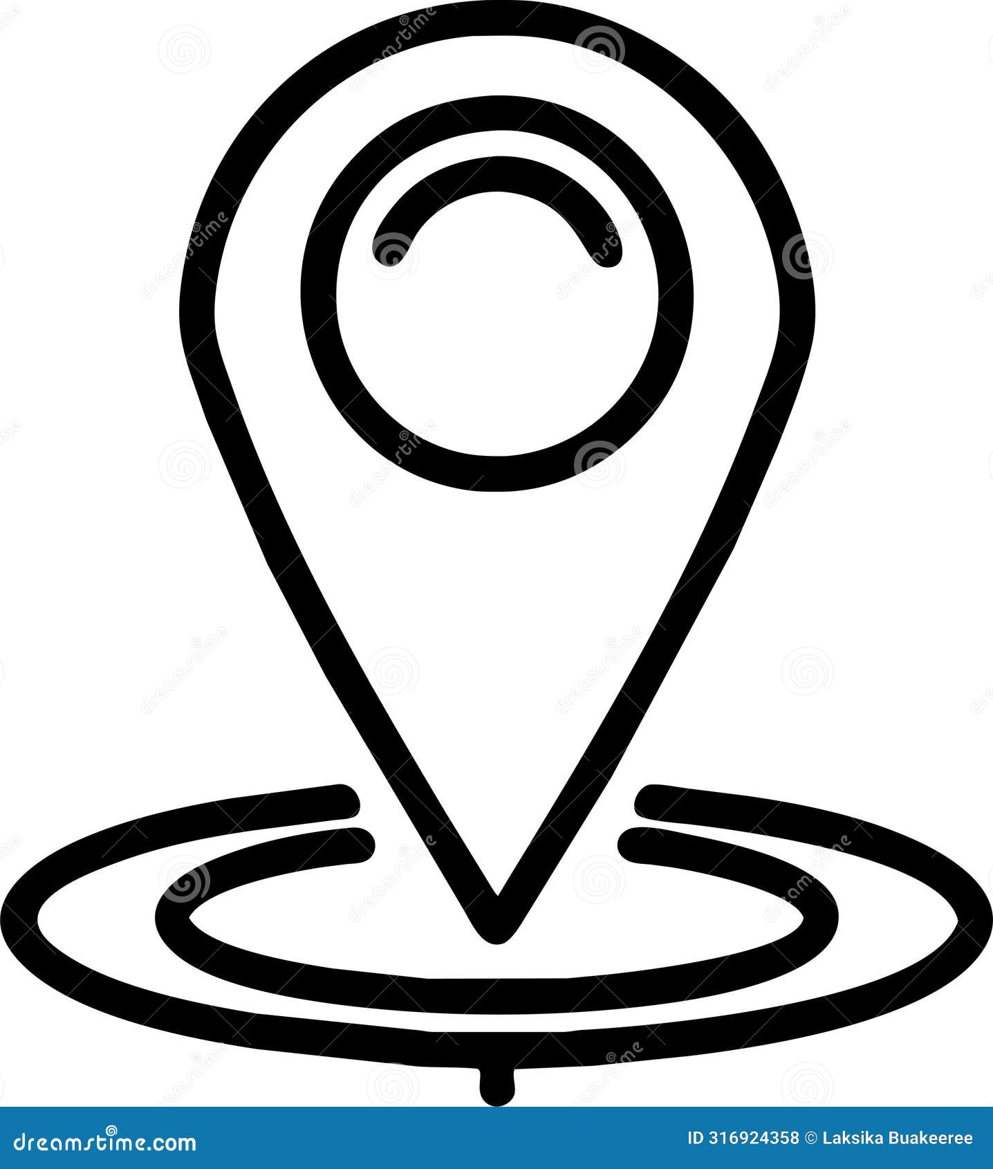 Icono Del Pin Del Mapa Simple Ilustración del Vector - Ilustración de ...