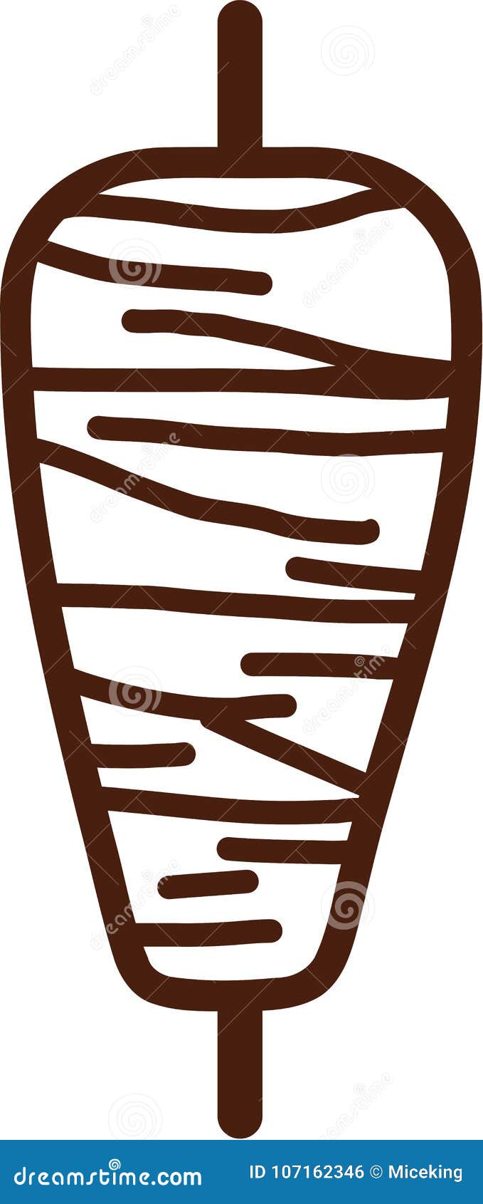 Icono del pincho del kebab ilustración del vector. Ilustración de ...