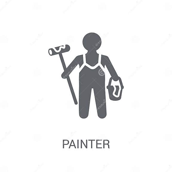 Icono del pintor ilustración del vector. Ilustración de pintores ...