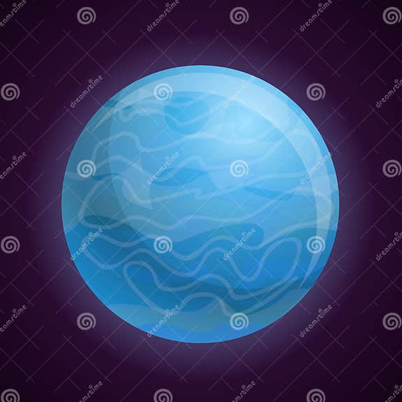 Icono Del Planeta De Neptuno, Estilo De La Historieta Ilustración del ... Icono Del Planeta De Neptuno, Estilo De La Historieta Ilustración del ...
