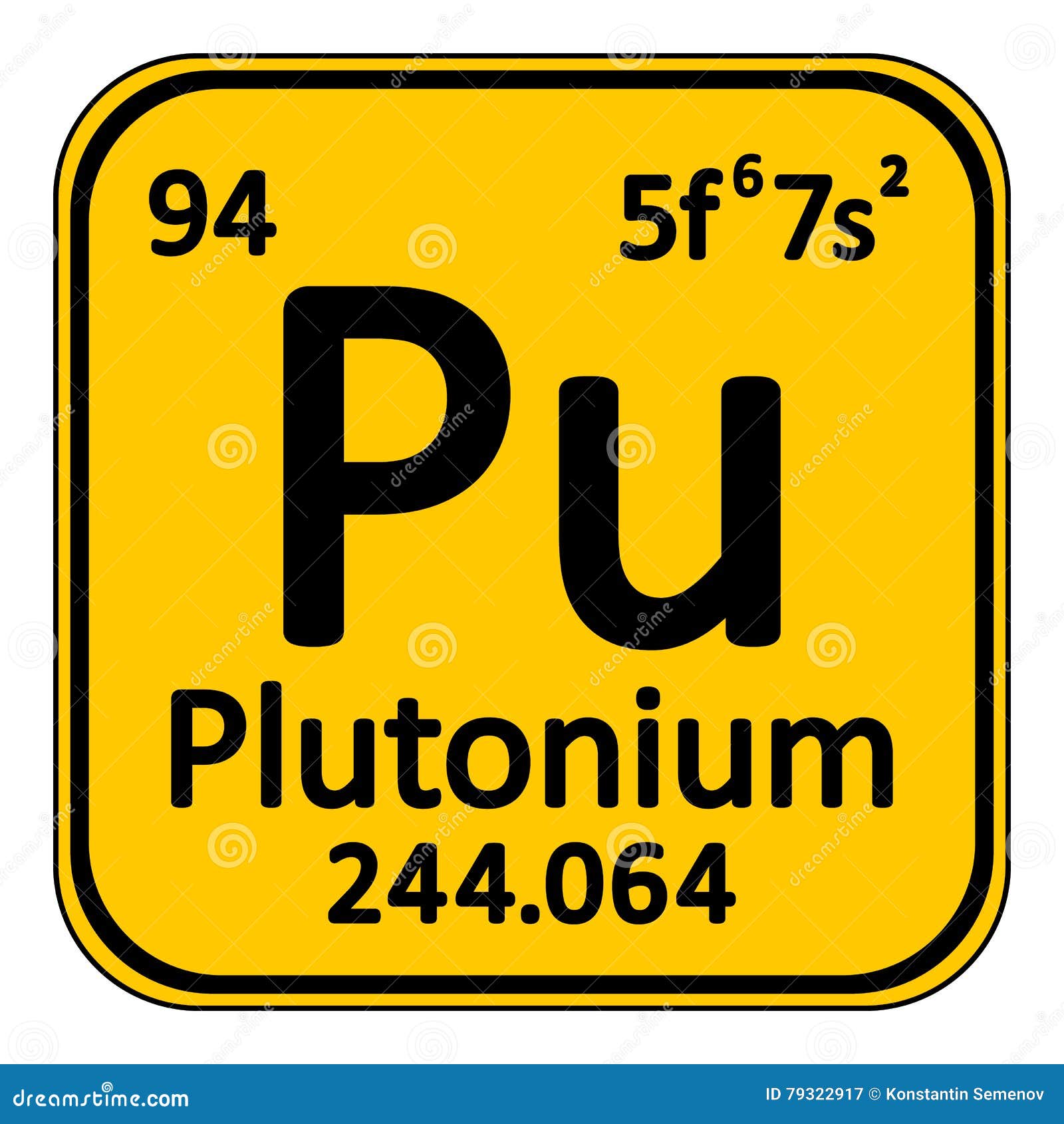 Icono Del Plutonio Del Elemento De Tabla Periódica Stock de ilustración ...