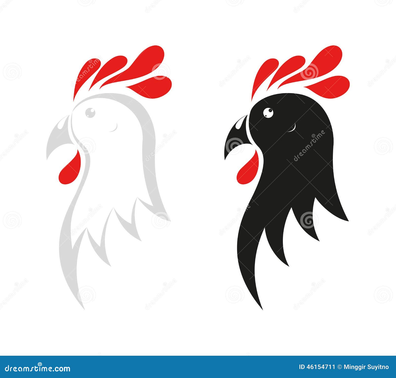 Icono Del Pollo En Blanco Y Negro Ilustración del Vector - Ilustración ...