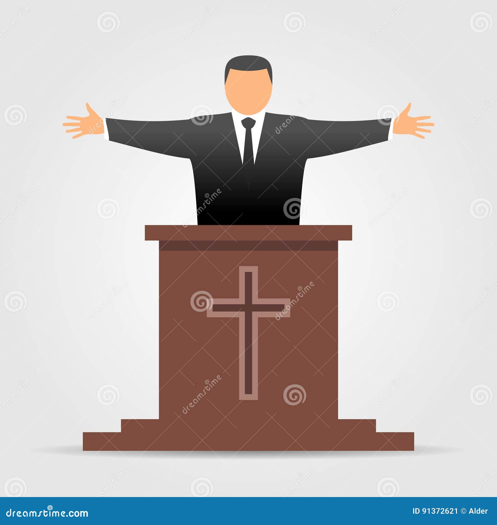 Icono del predicador ilustración del vector. Ilustración de tribuna ...