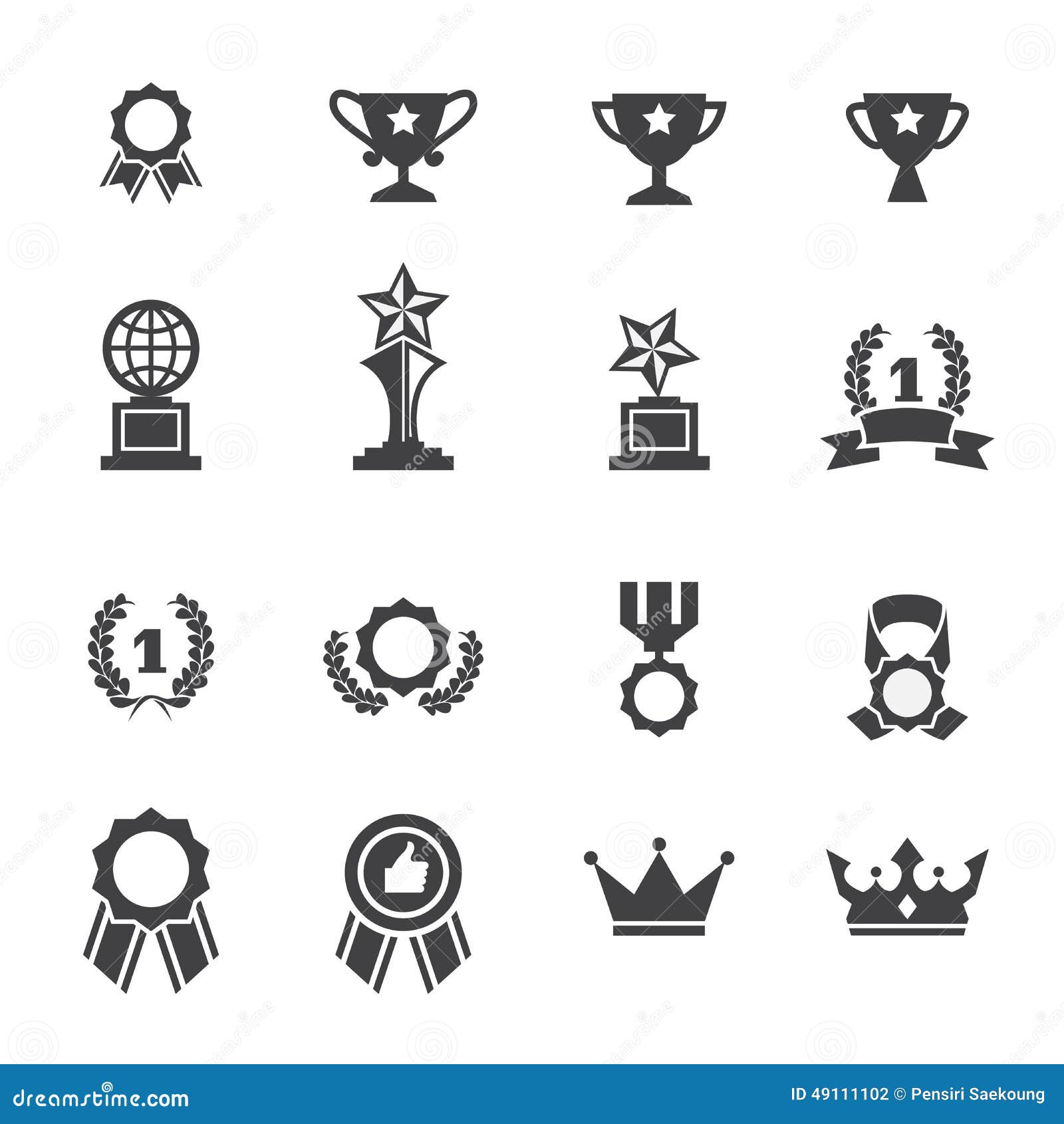 Icono del premio ilustración del vector. Ilustración de gratitud - 49111102