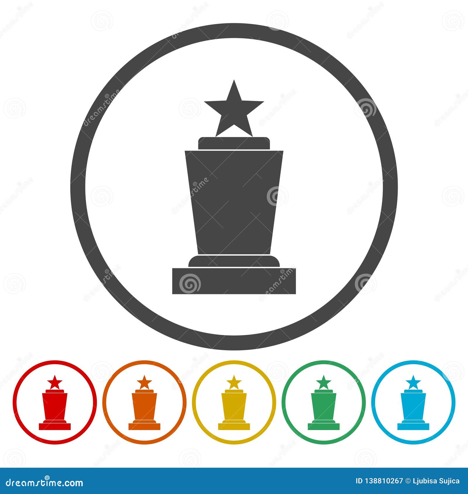 Icono del premio ilustración del vector. Ilustración de objeto - 138810267
