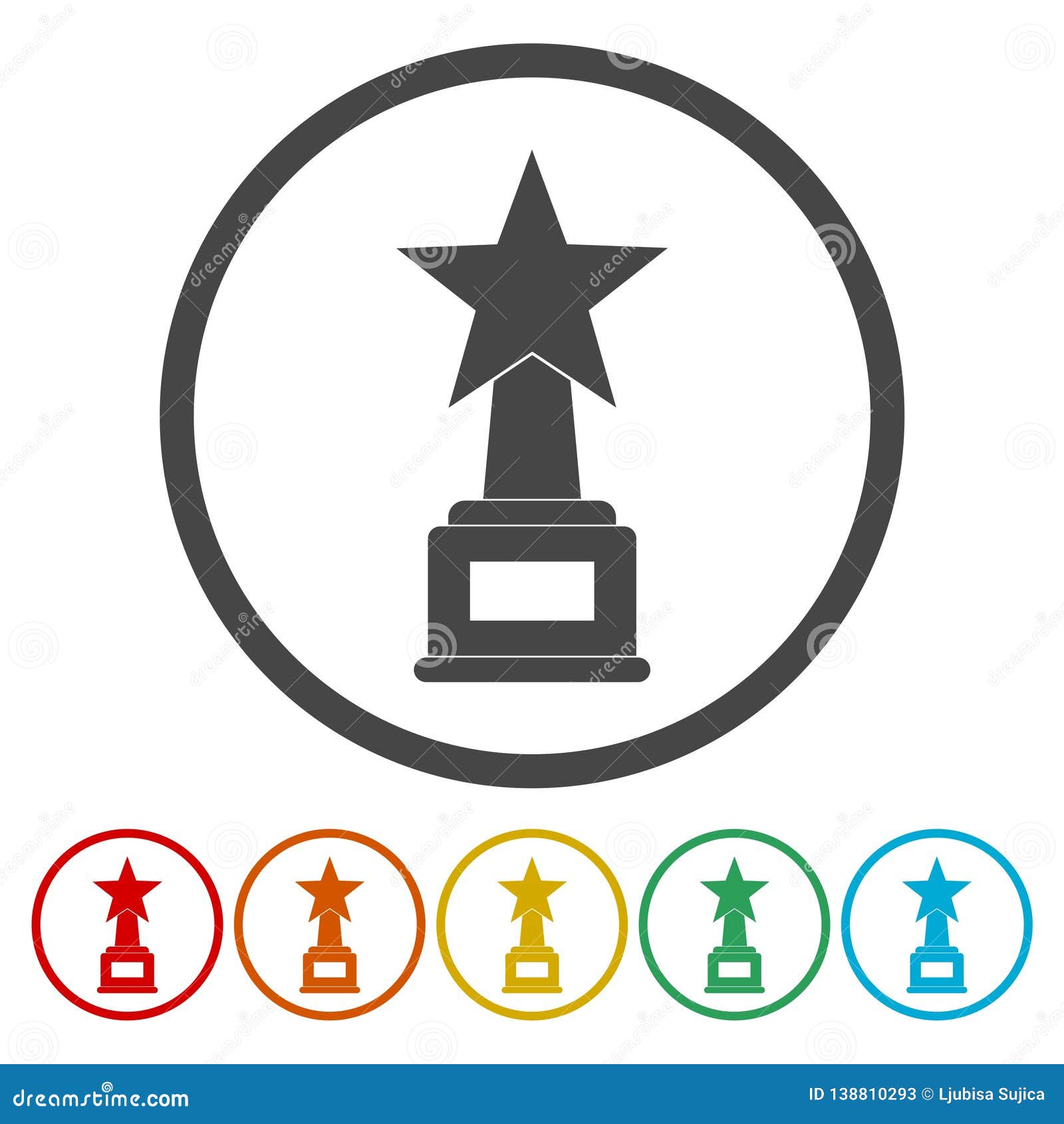 Icono del premio ilustración del vector. Ilustración de alcance - 138810293