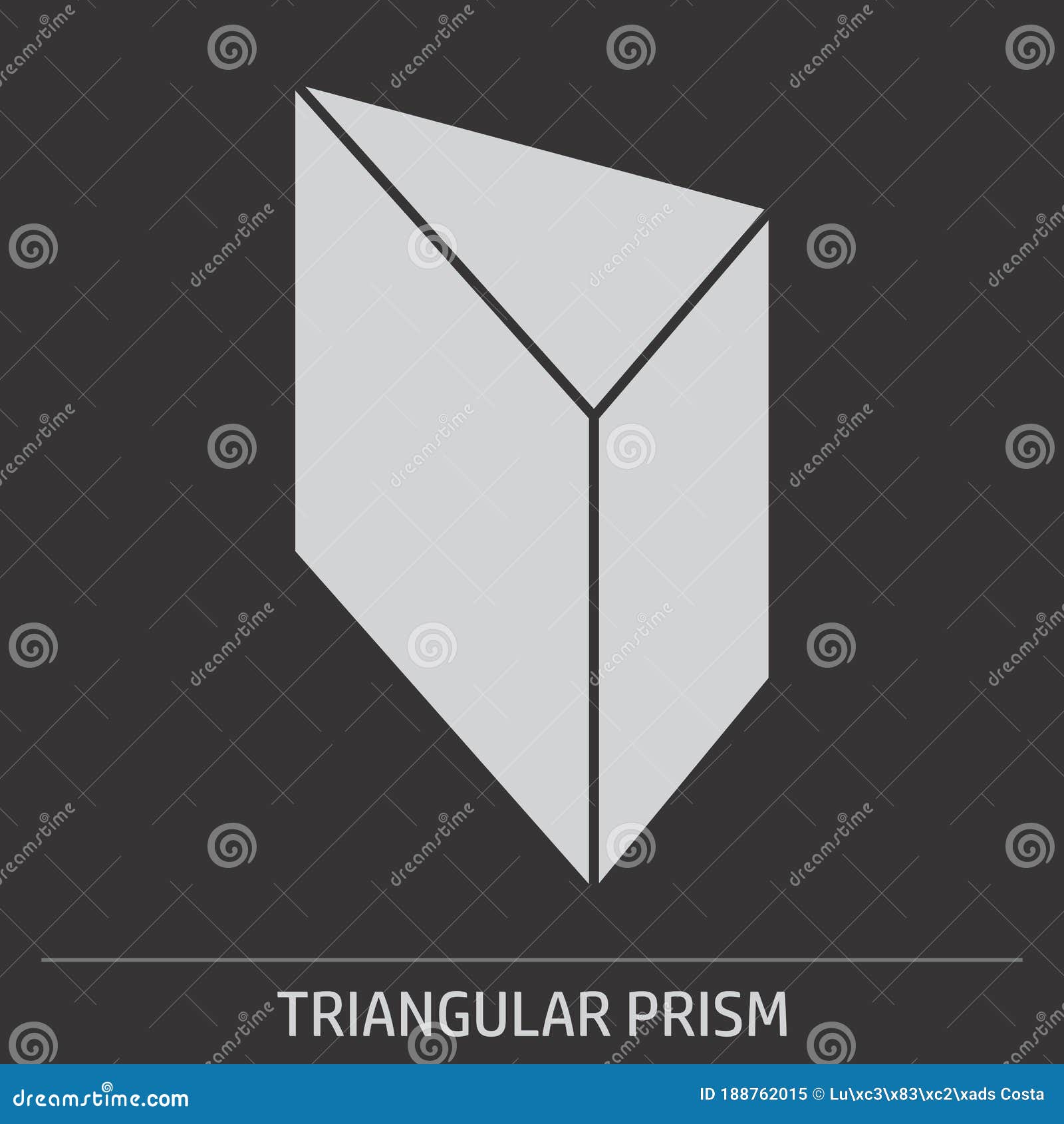 Icono Del Prisma Triangular Stock de ilustración - Ilustración de formas, fino: 188762015